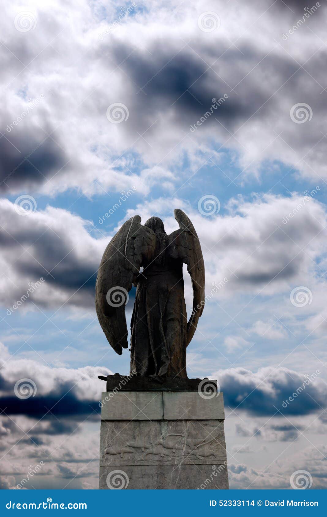 Back View of Angel Statue in Cobh Stock Photo - Image of sculpture ...