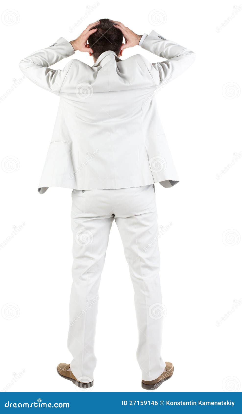 Back View of Angry Businessman. Stock Photo - Image of standing, crash ...