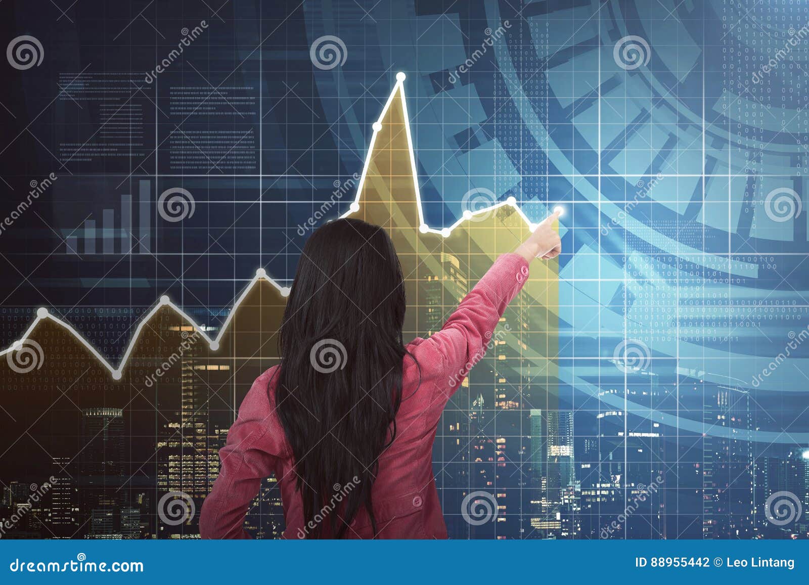Man Pointing At Bar Chart Stock Photography | CartoonDealer.com #24733004