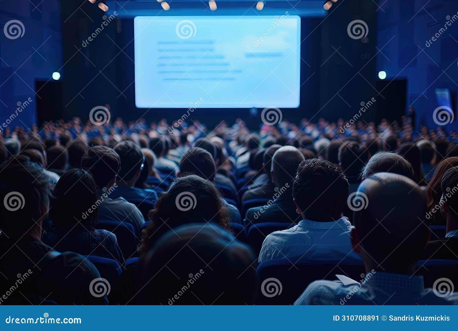 Back View of Audience in the Conference Hall. Generative AI Stock ...