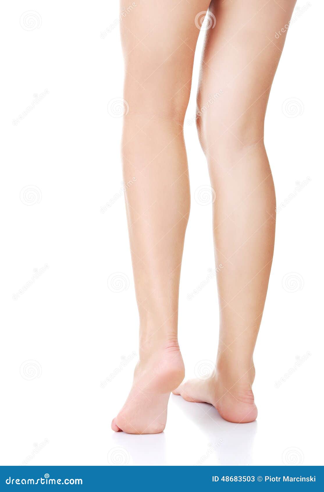 Back View Of Beautiful Slim Female Legs Stock Photo - Image: 48683503