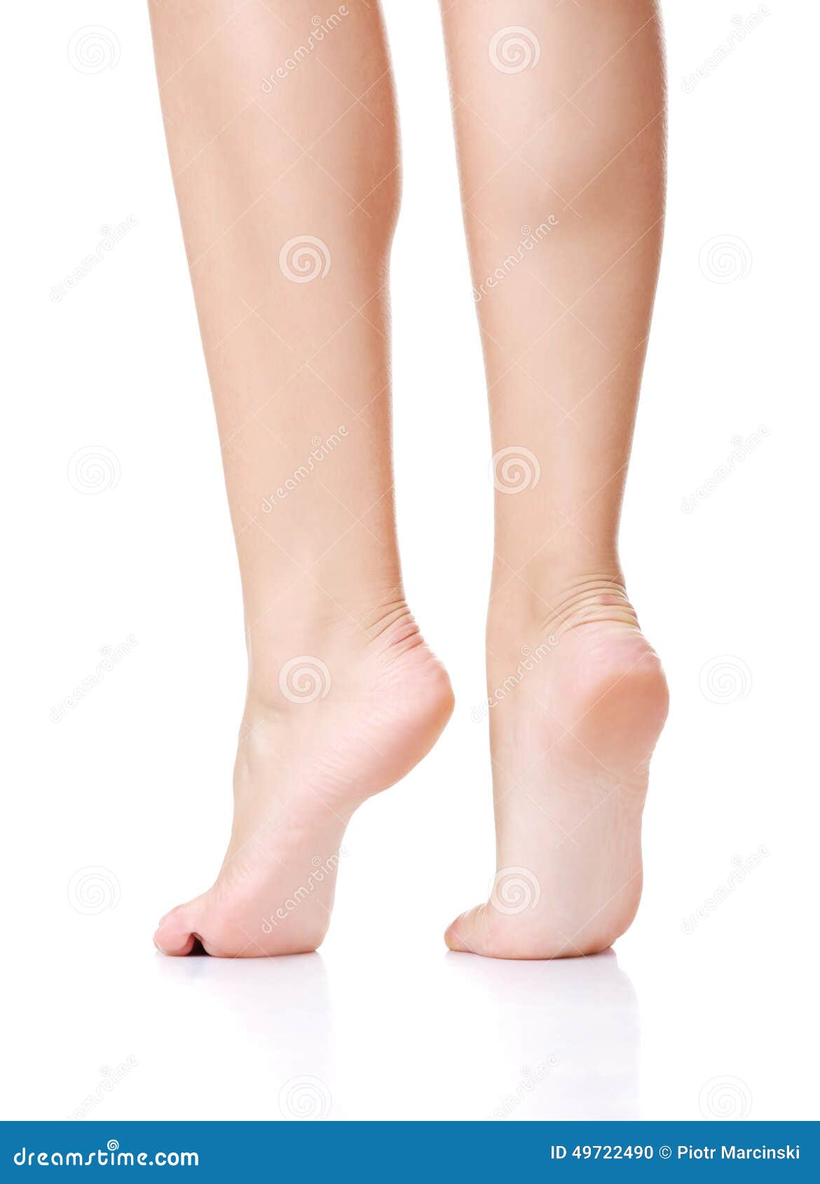 Back View of Beautiful Slim Female Legs Stock Photo - Image of healthy ...