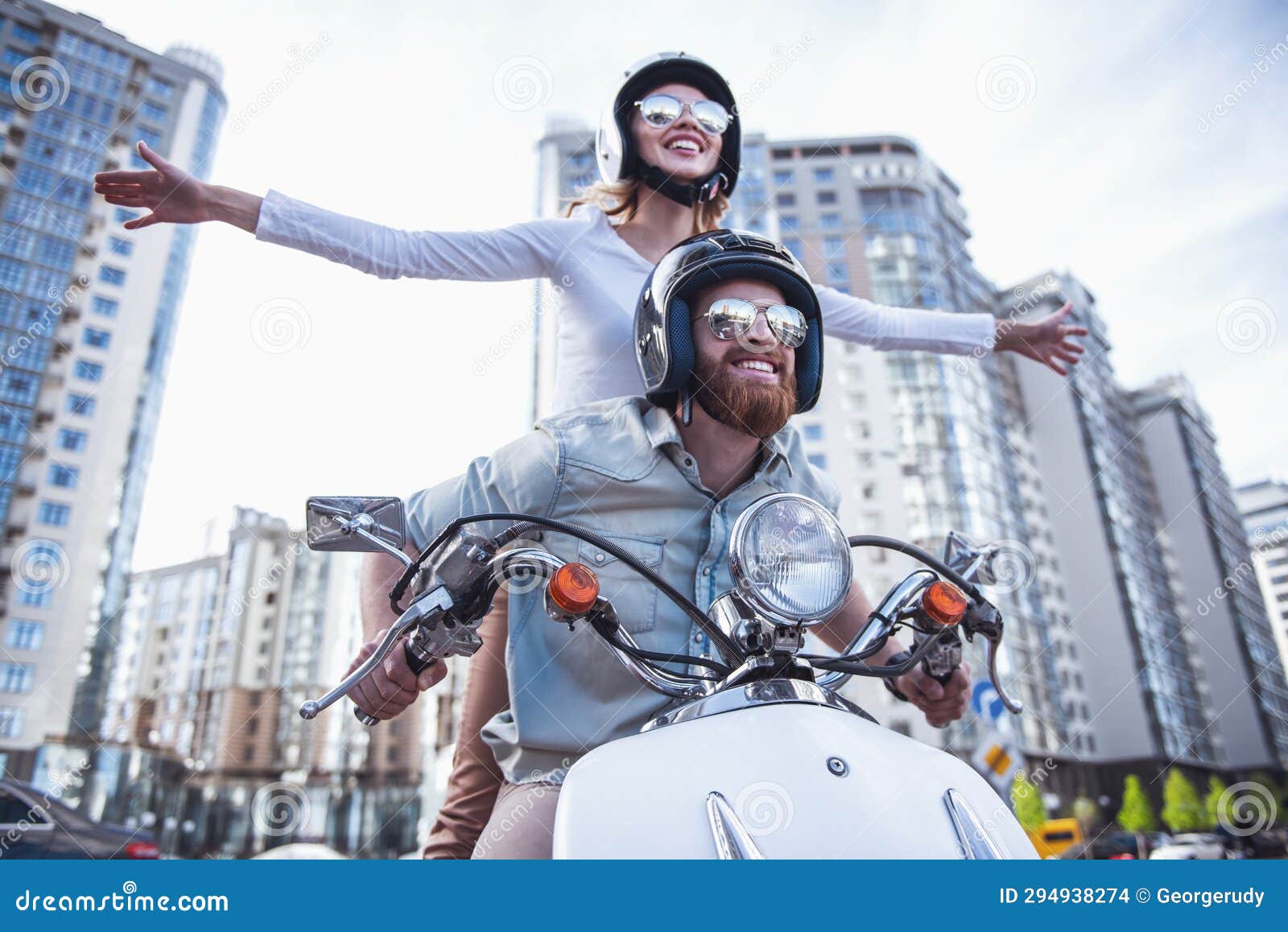 Couple on scooter stock photo. Image of look, lifestyle - 294938274 Couple on scooter stock photo. Image of look, lifestyle - 294938274