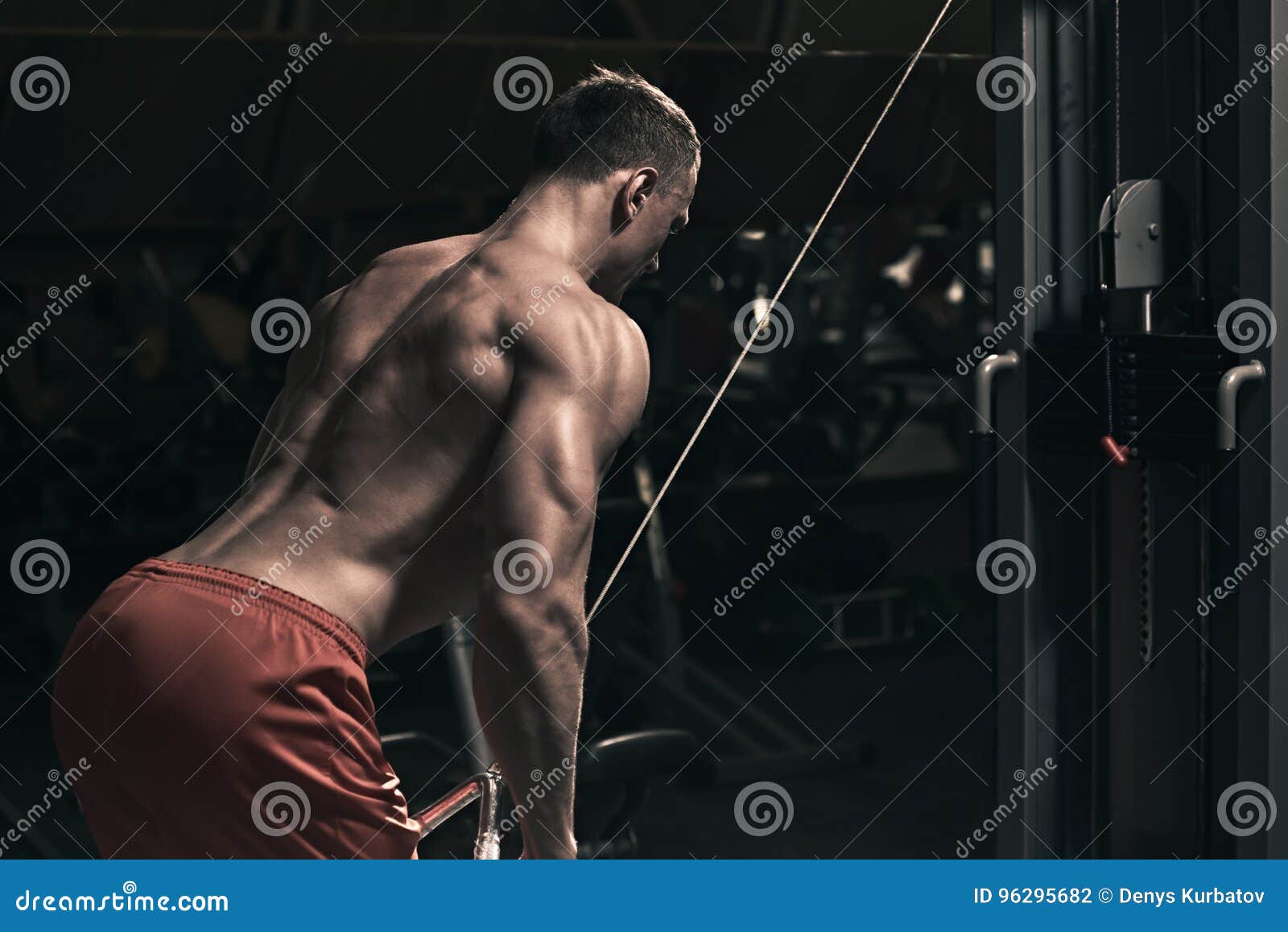 Back view of bodybuilder stock photo. Image of desaturated - 96295682