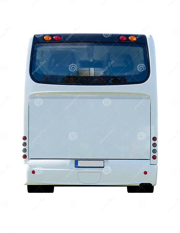 Back View of the Bus stock image. Image of vehicle, white - 21439351