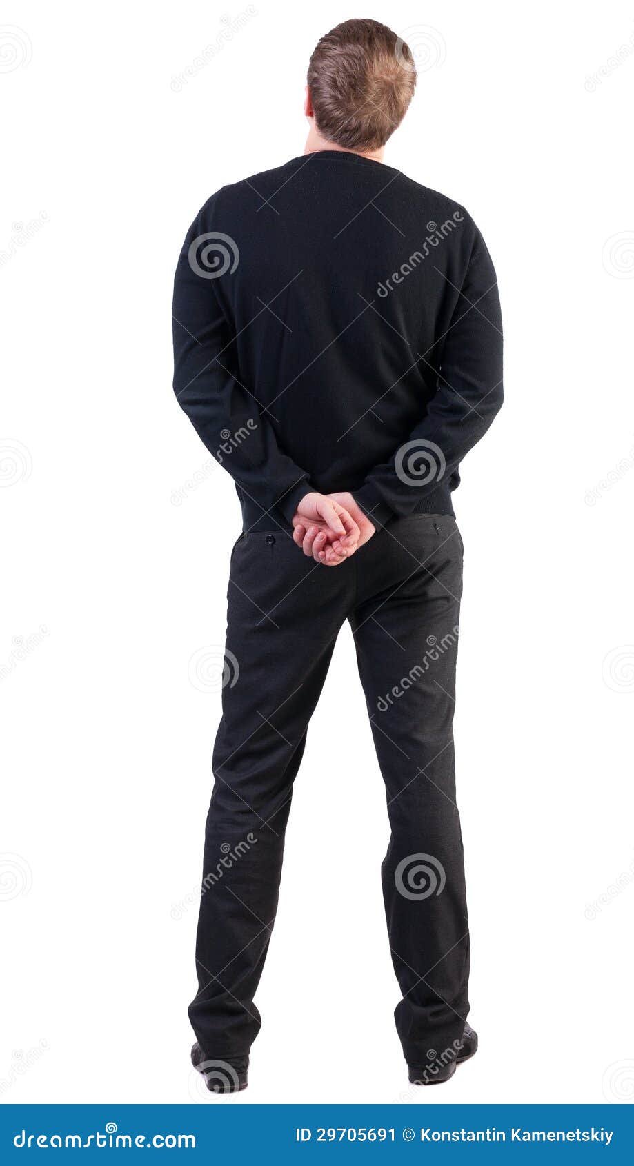 Man Looking Behind Him