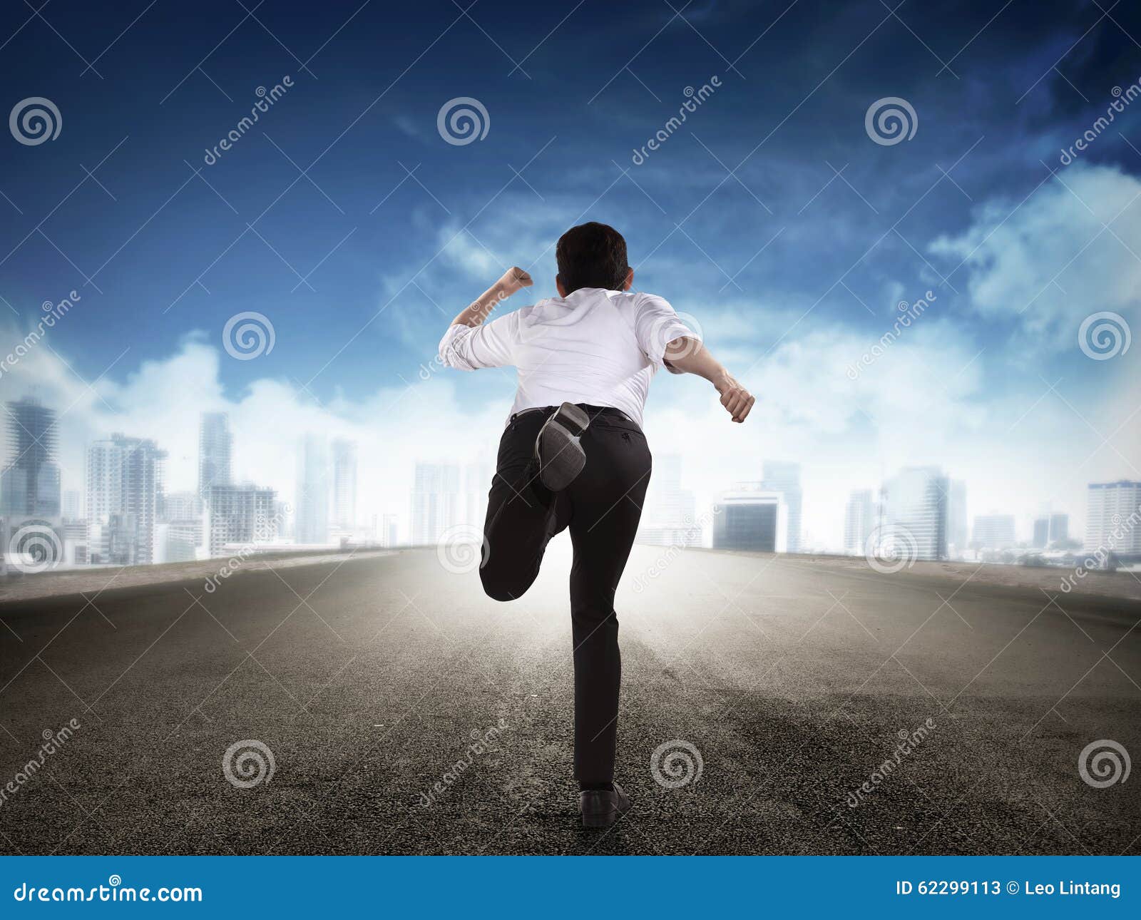 Back View of Business Man Running Stock Image - Image of motion ...
