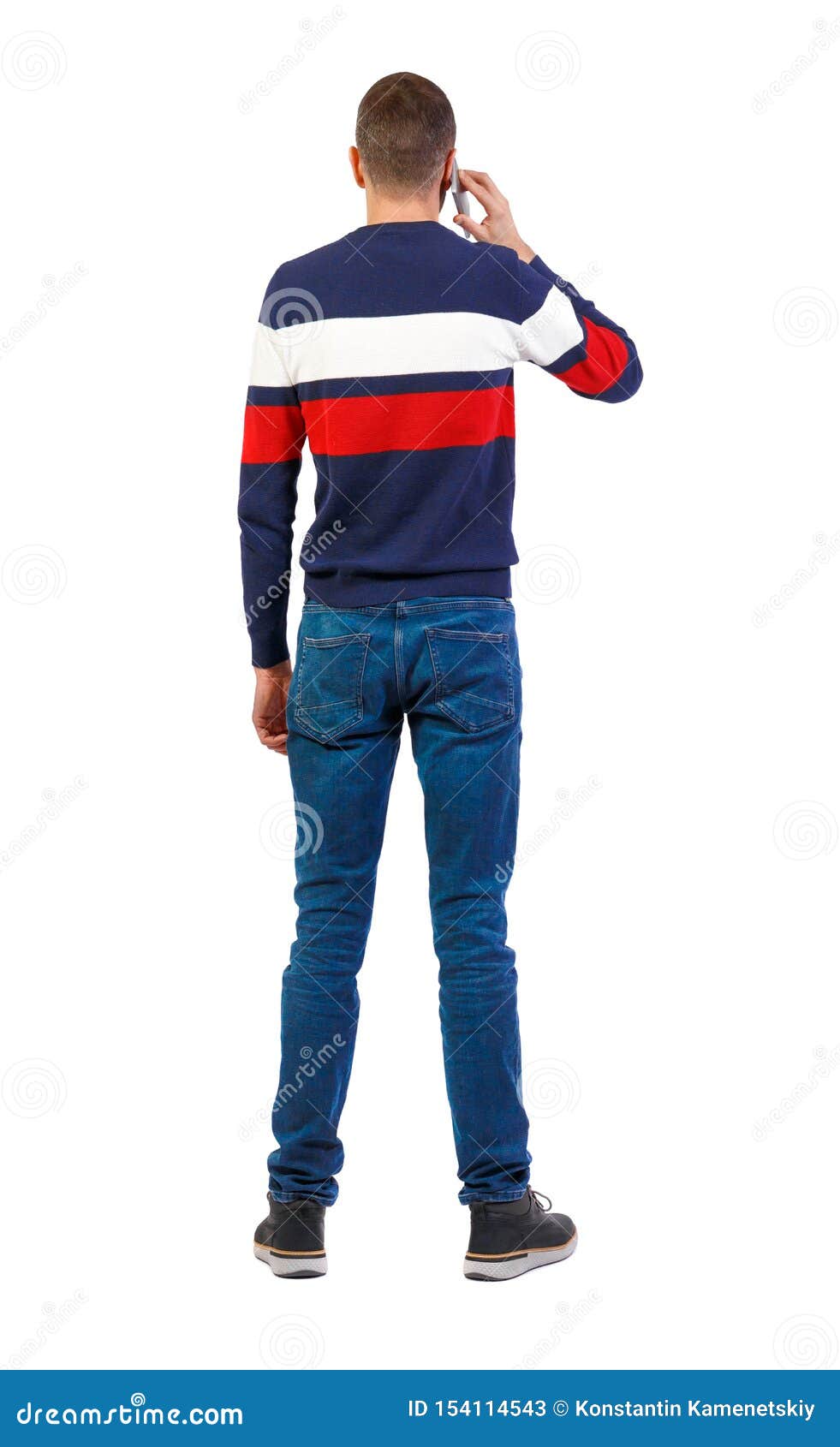 Back View of Business Man Talking on Mobile Phone Stock Image - Image ... Back View of Business Man Talking on Mobile Phone Stock Image - Image ...
