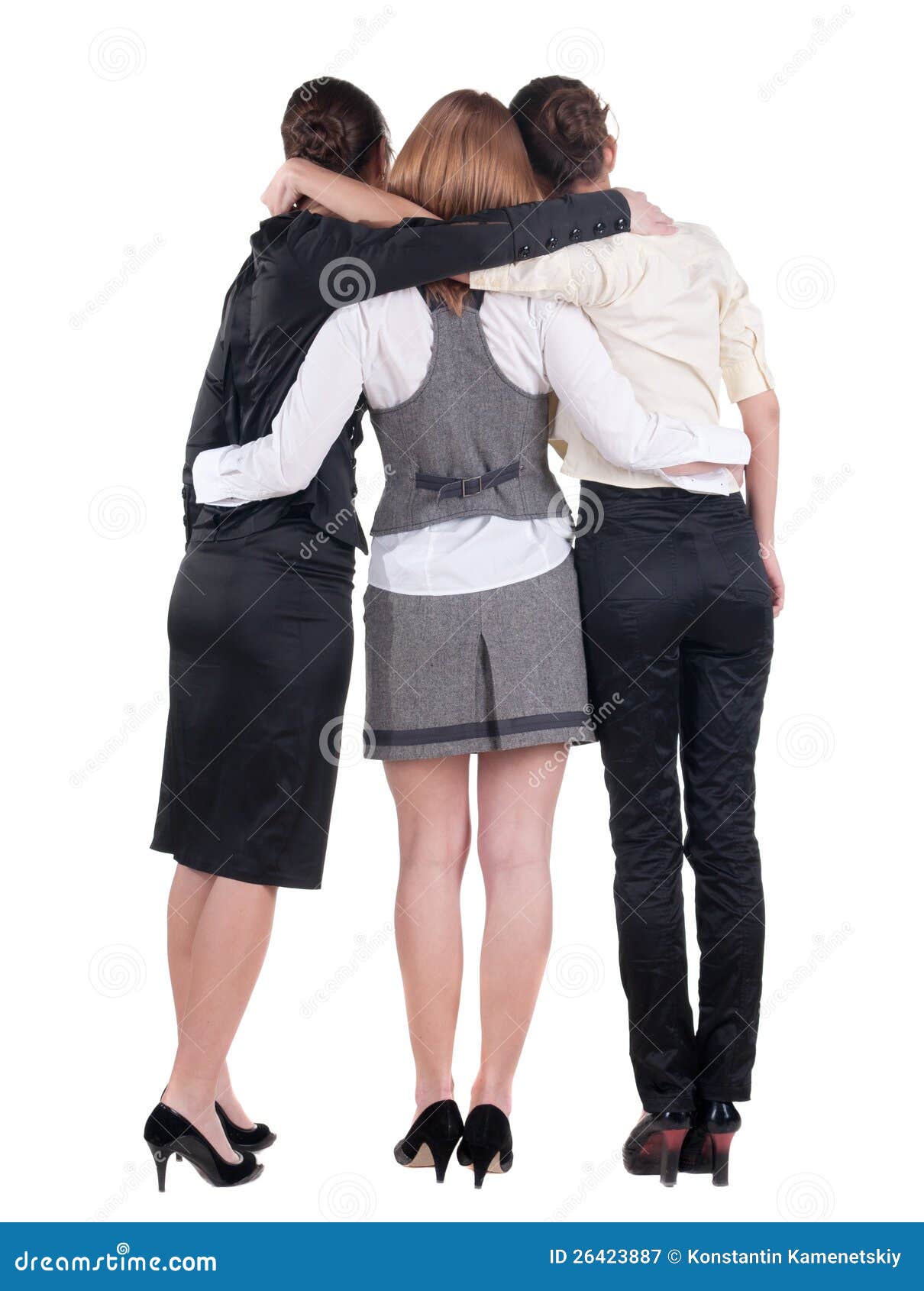Back View of Business Team Work. Stock Image - Image of confidence ...