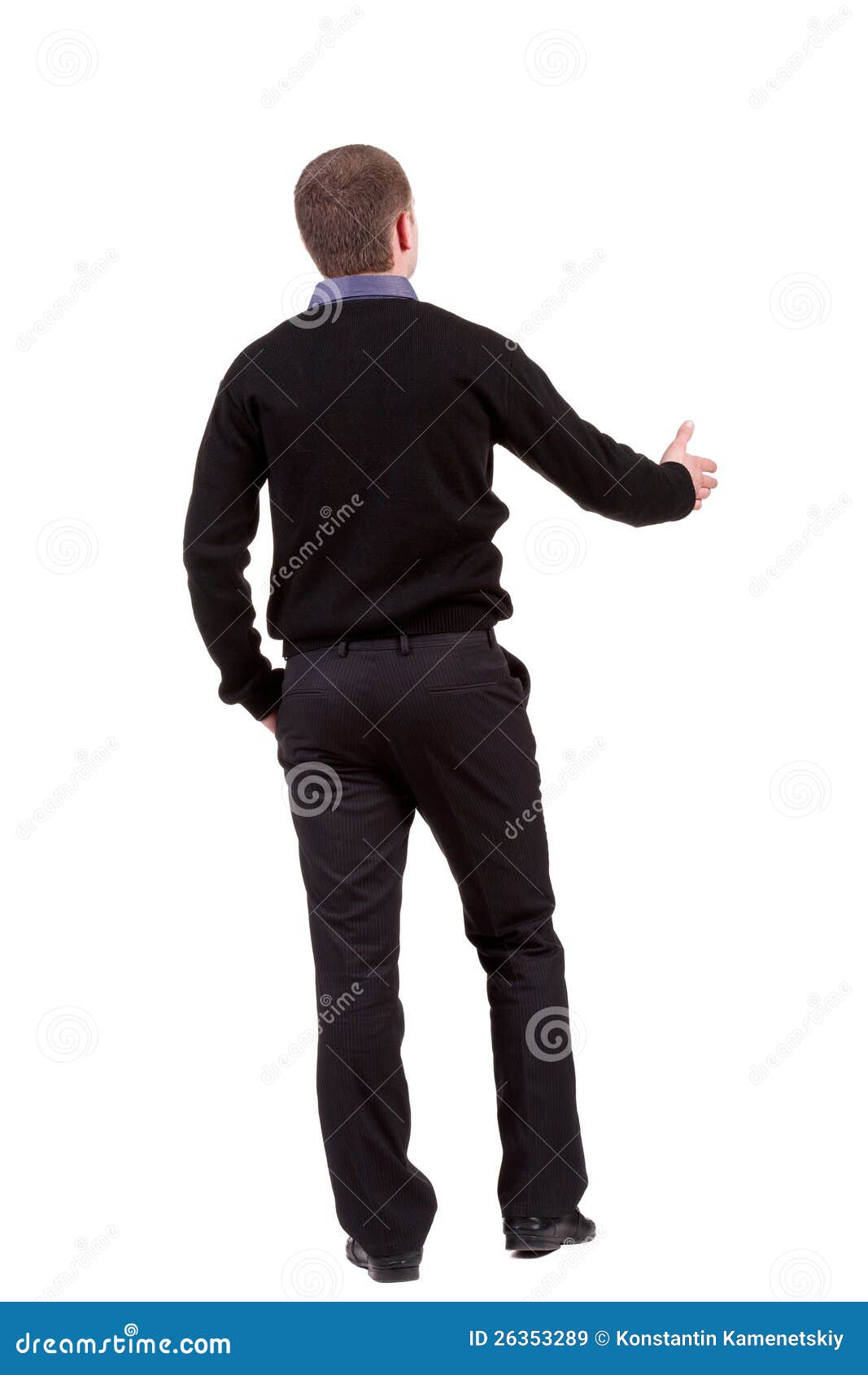 Back view of businessman stock image. Image of posing - 26353289