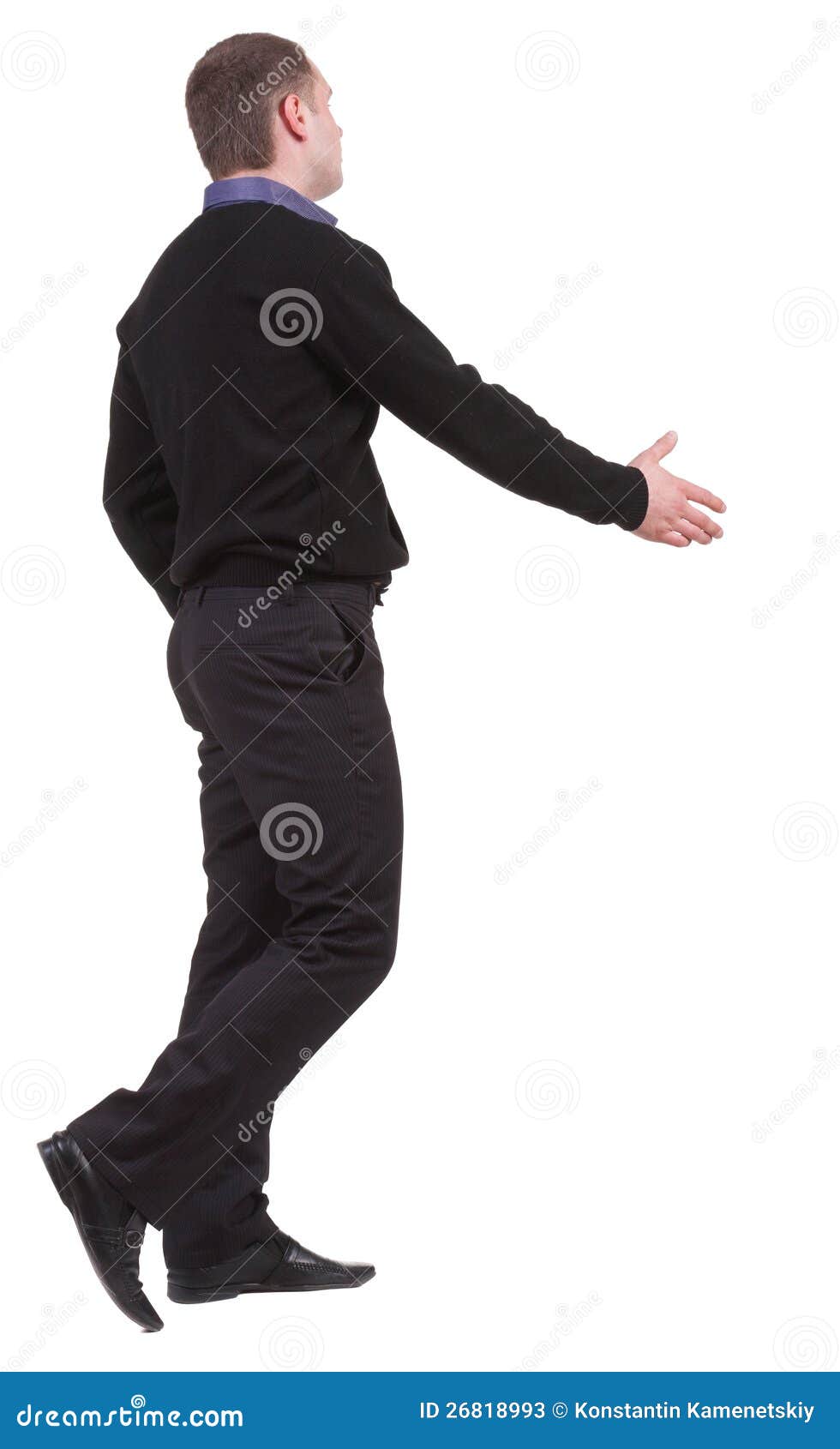 Back view of businessman stock image. Image of male, career - 26818993