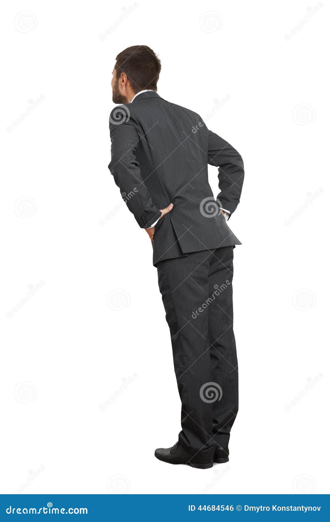 Back View of Businessman in Black Suit Stock Photo - Image of person ...