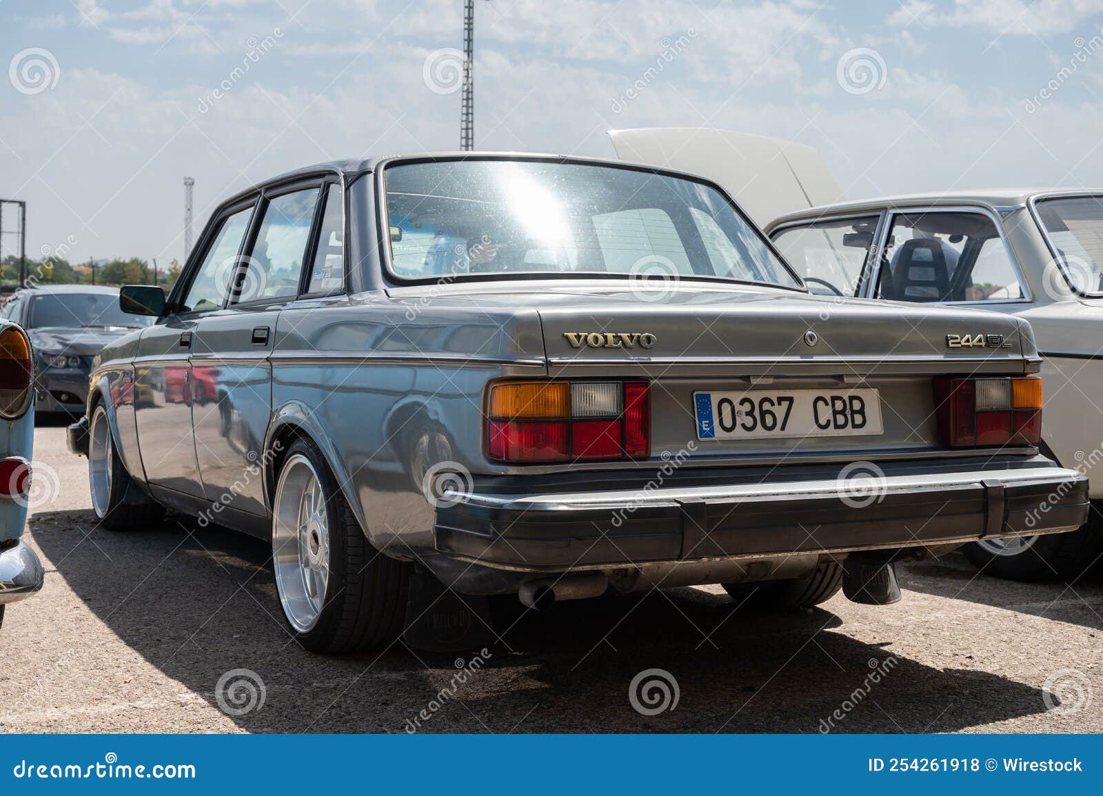 Back View of a Classic Gray Volvo 244 GL Parked on the Street Editorial ...