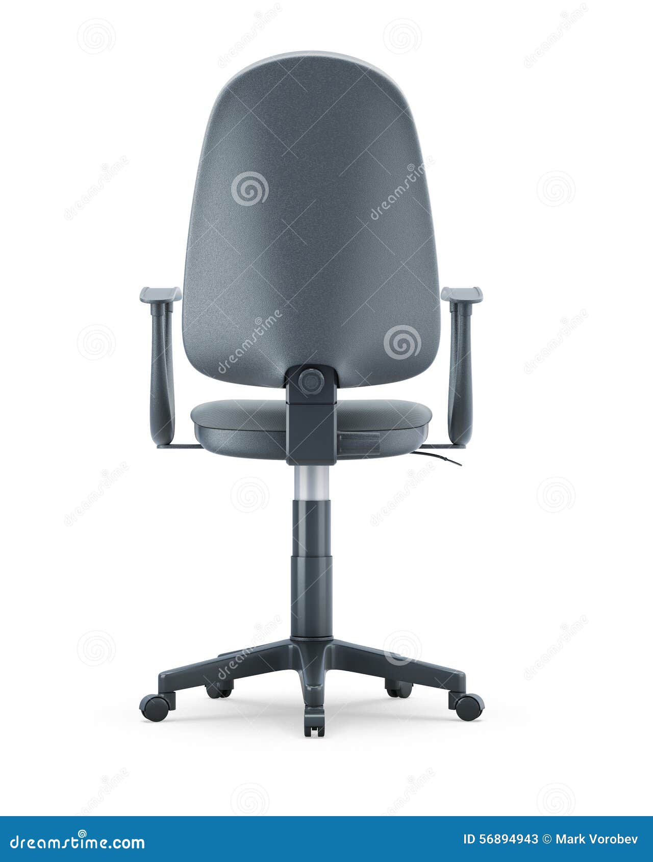 Back View of Comfortable Chair Isolated on White Background. Stock ...