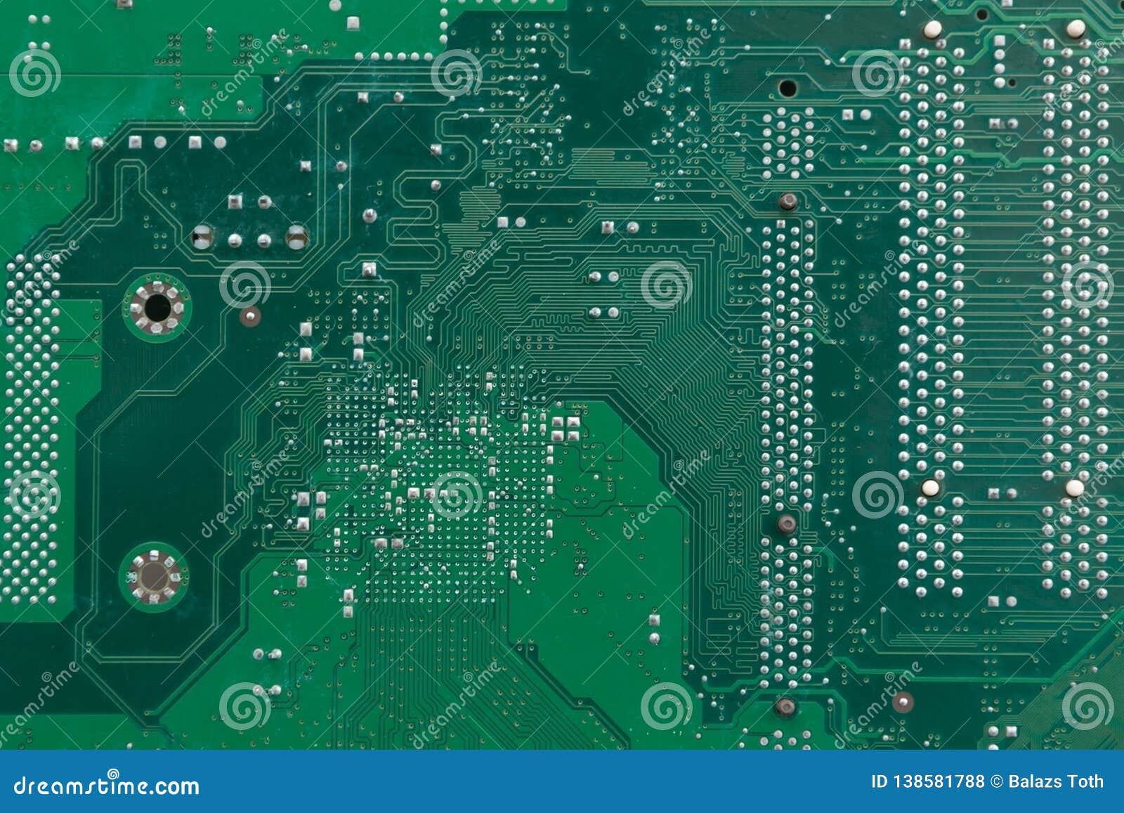 Back View of a Computer Motherboard Chip Stock Photo - Image of binary ...