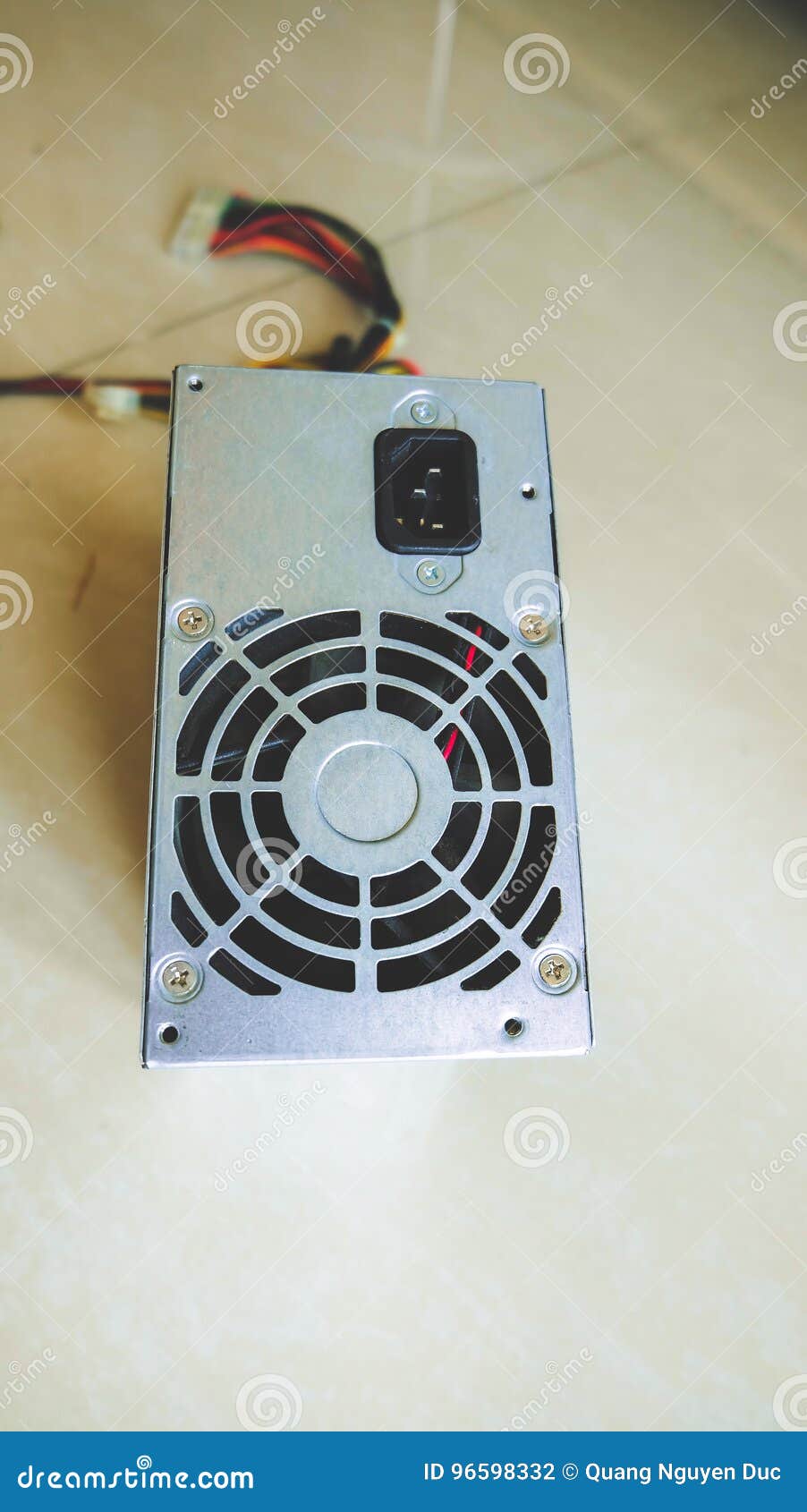 Back Side of Computer`s Power Supply Stock Photo - Image of black ...