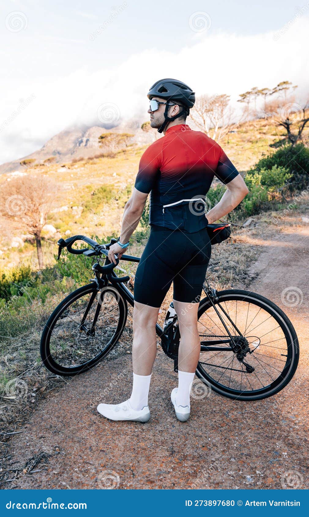 Cyclist Back View