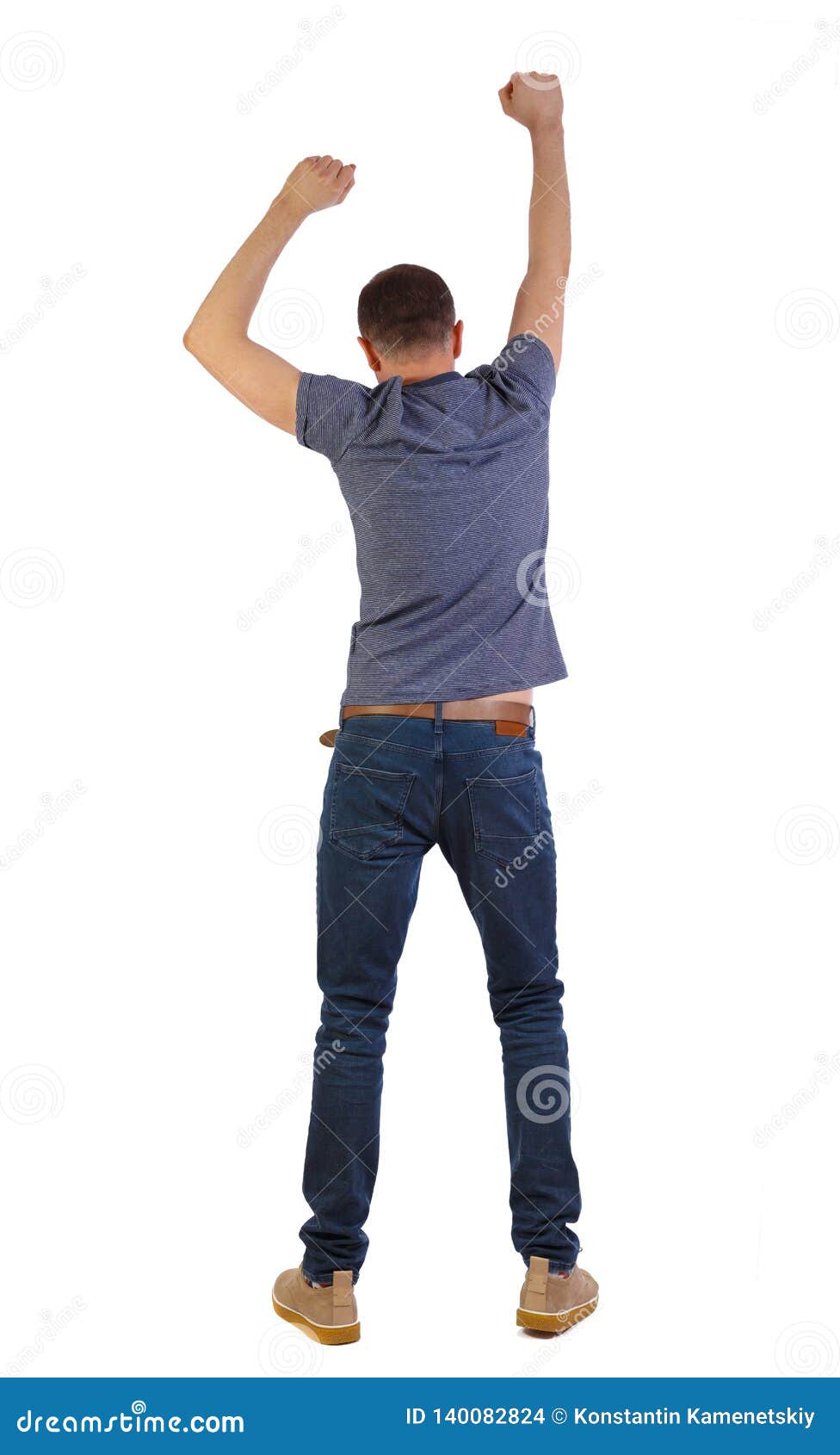 Back View of Dancing Man. Guy Watching Stock Photo - Image of executive ...