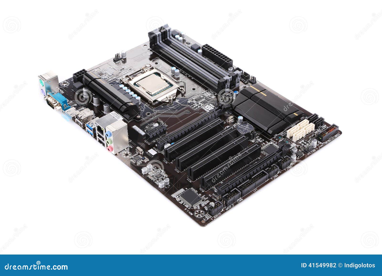 Back View of a DDR Memory Module. Stock Photo - Image of hardware ...
