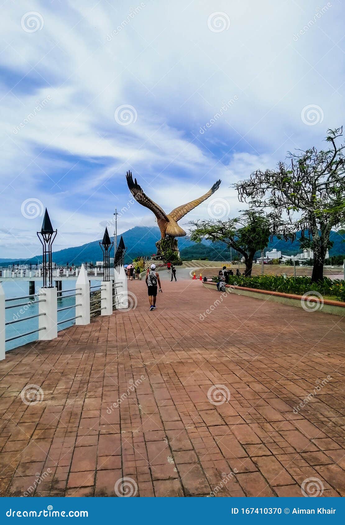 The Back View of Eagle Statue at Dataran Lang. it is the Symbol of ...