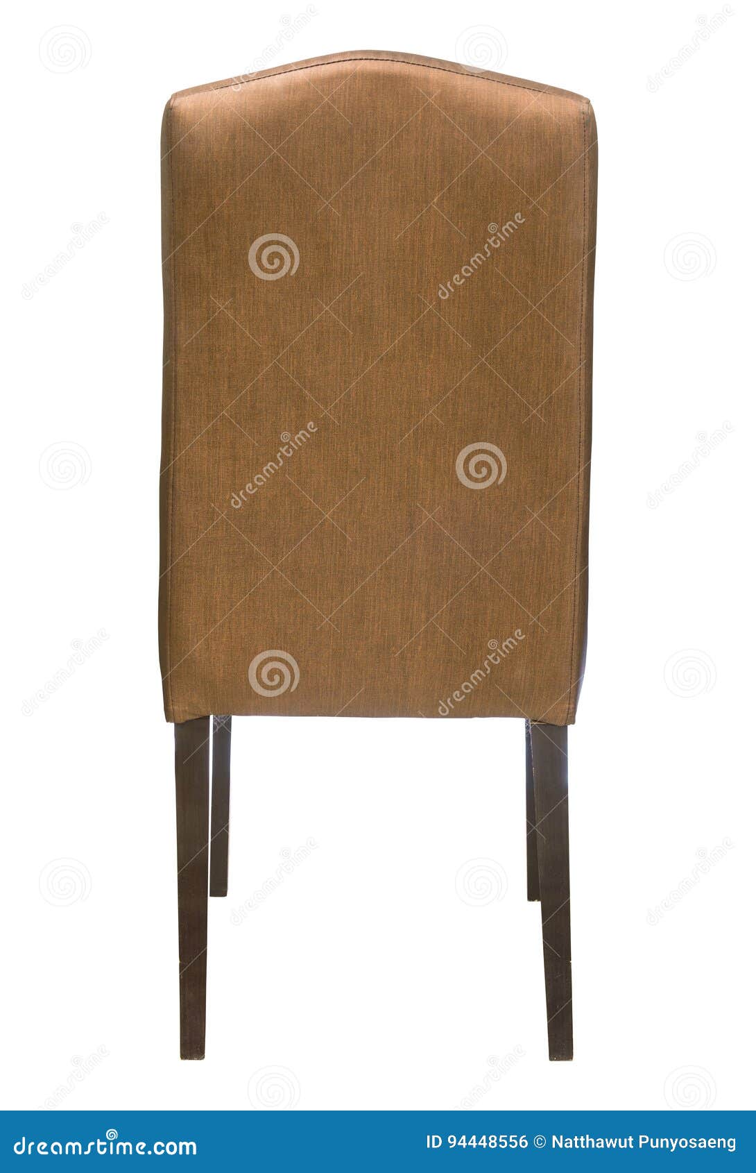 Back View of Fabric Chair Isolated on White Stock Photo - Image of ...