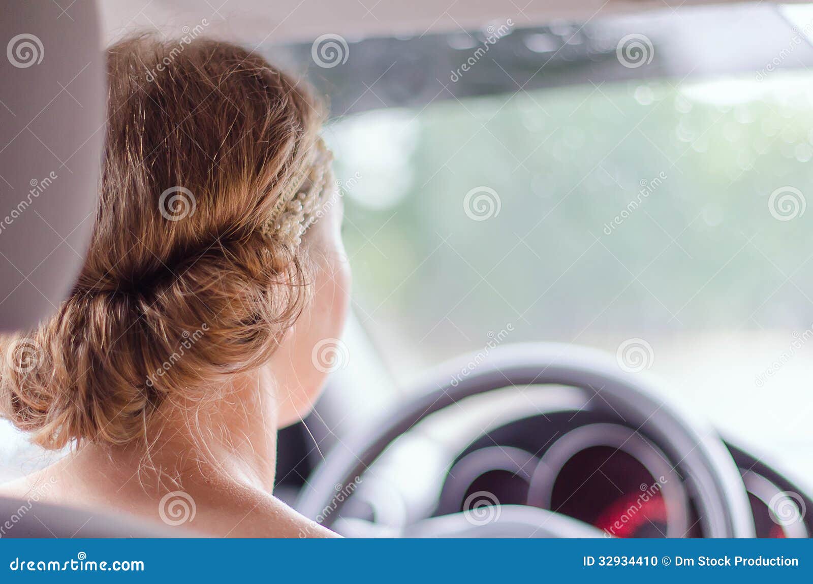 Back view of female driver stock photo. Image of driver - 32934410