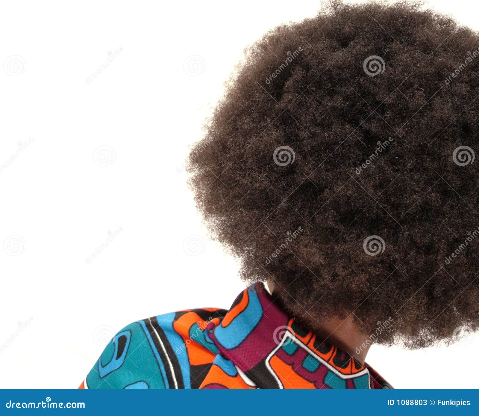 Back View of Girl with Huge Afro Stock Image - Image of person ...