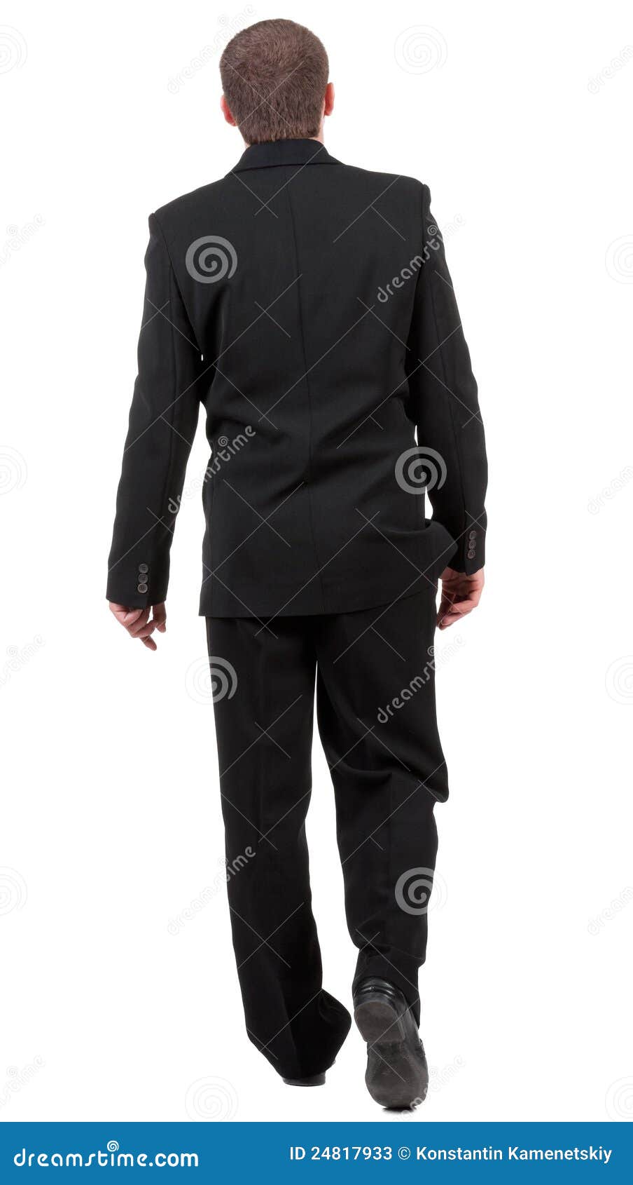 Back View of Going Business Man. Stock Image - Image of looking ...