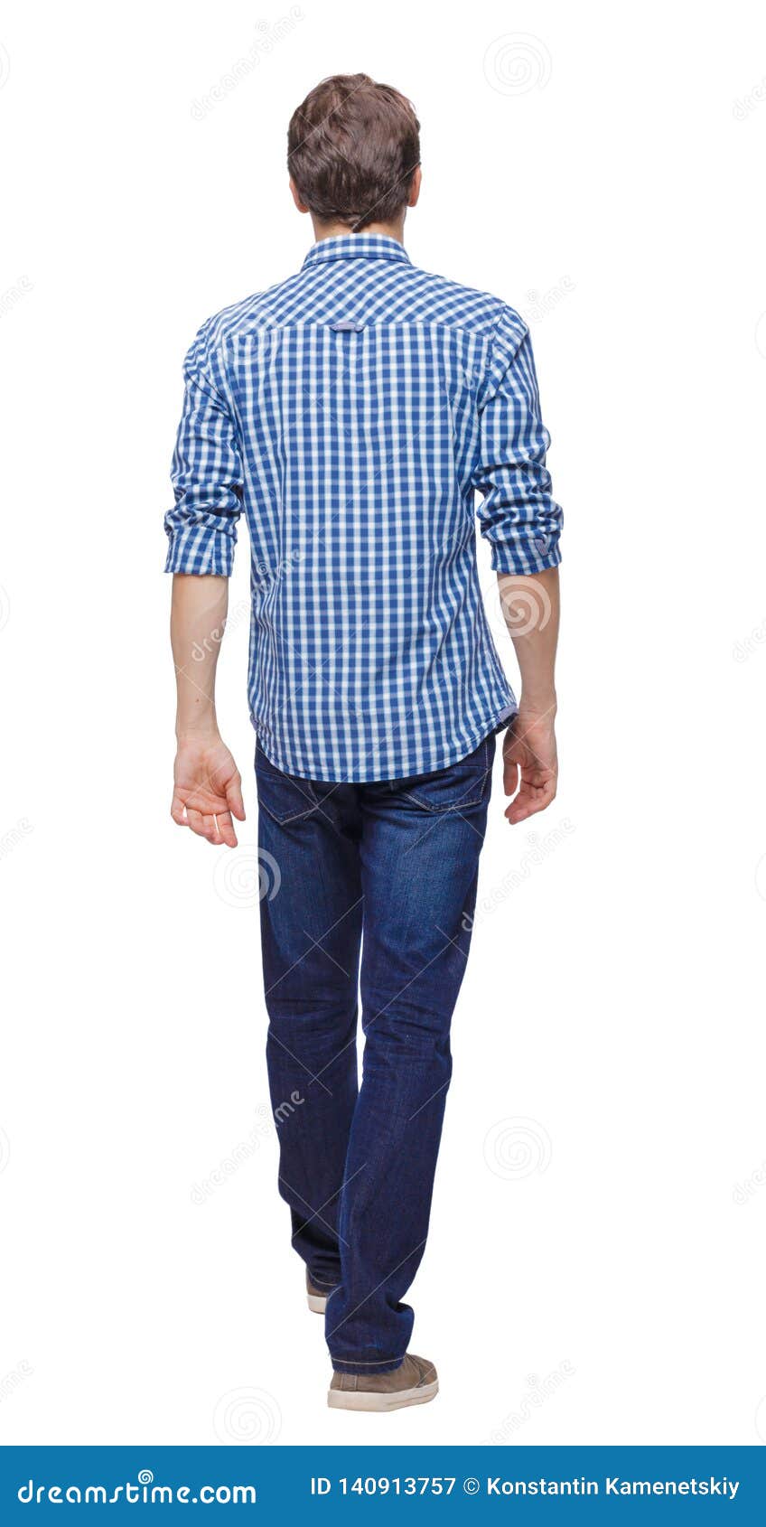 Back View of Going Handsome Man Stock Image - Image of backside ...