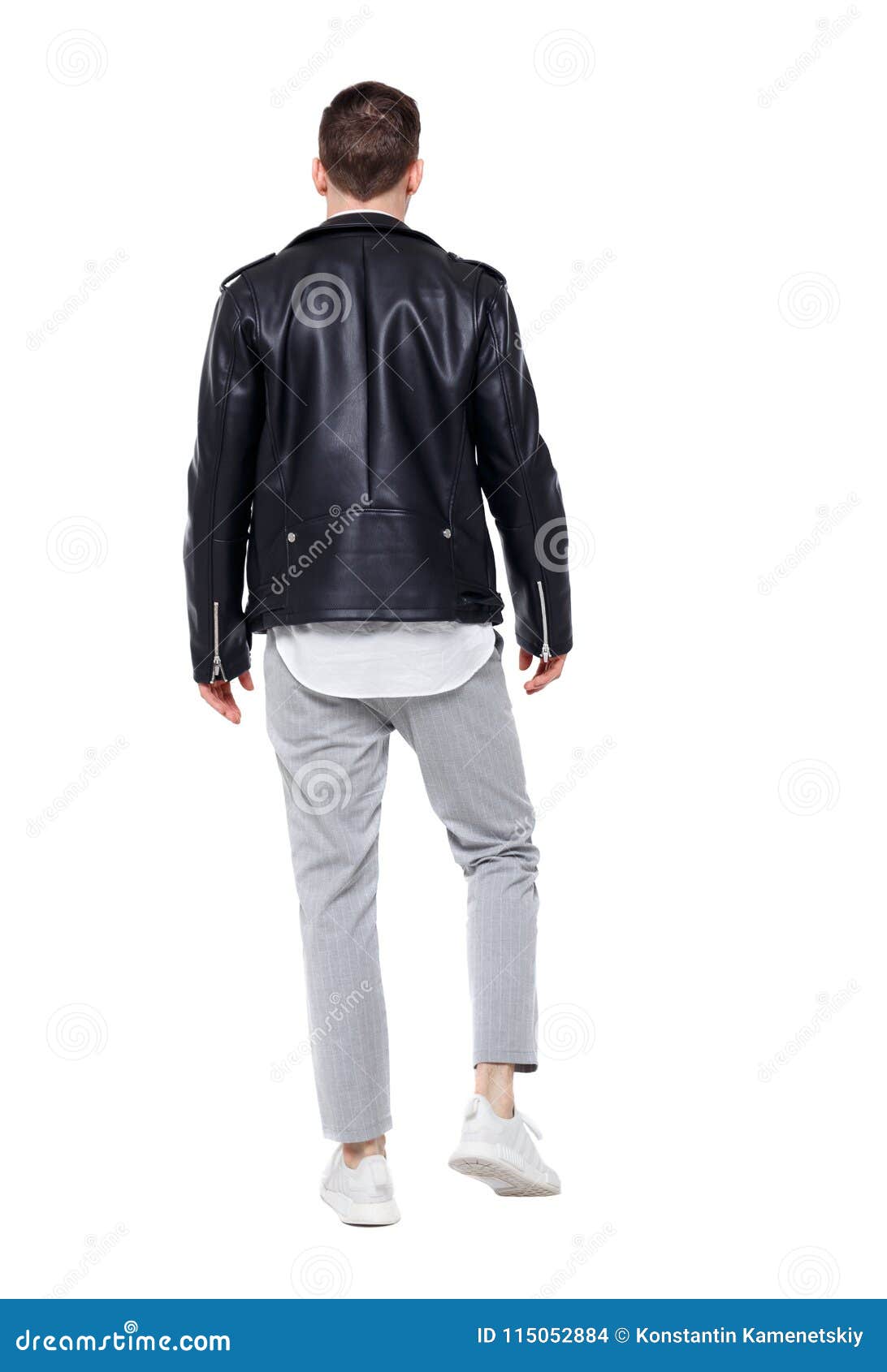 Leather Jacket Texture With The Textured Surface And Neat Sewing Seams ...