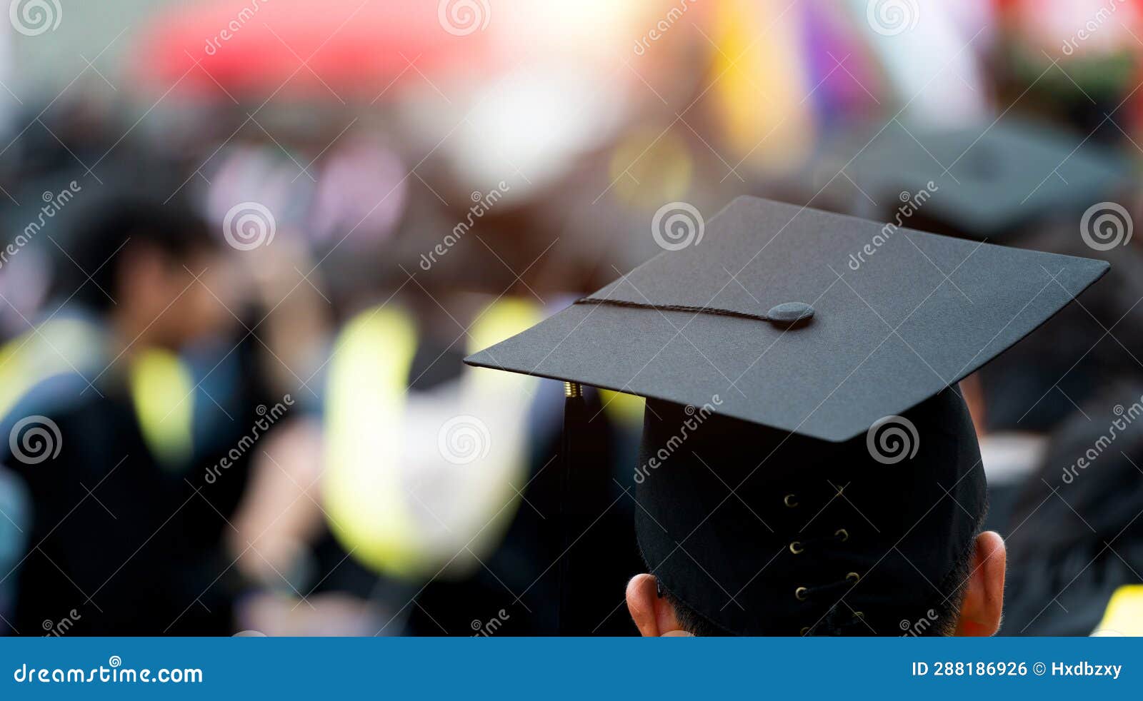 Back view of graduates stock photo. Image of crowd, graduating - 288186926