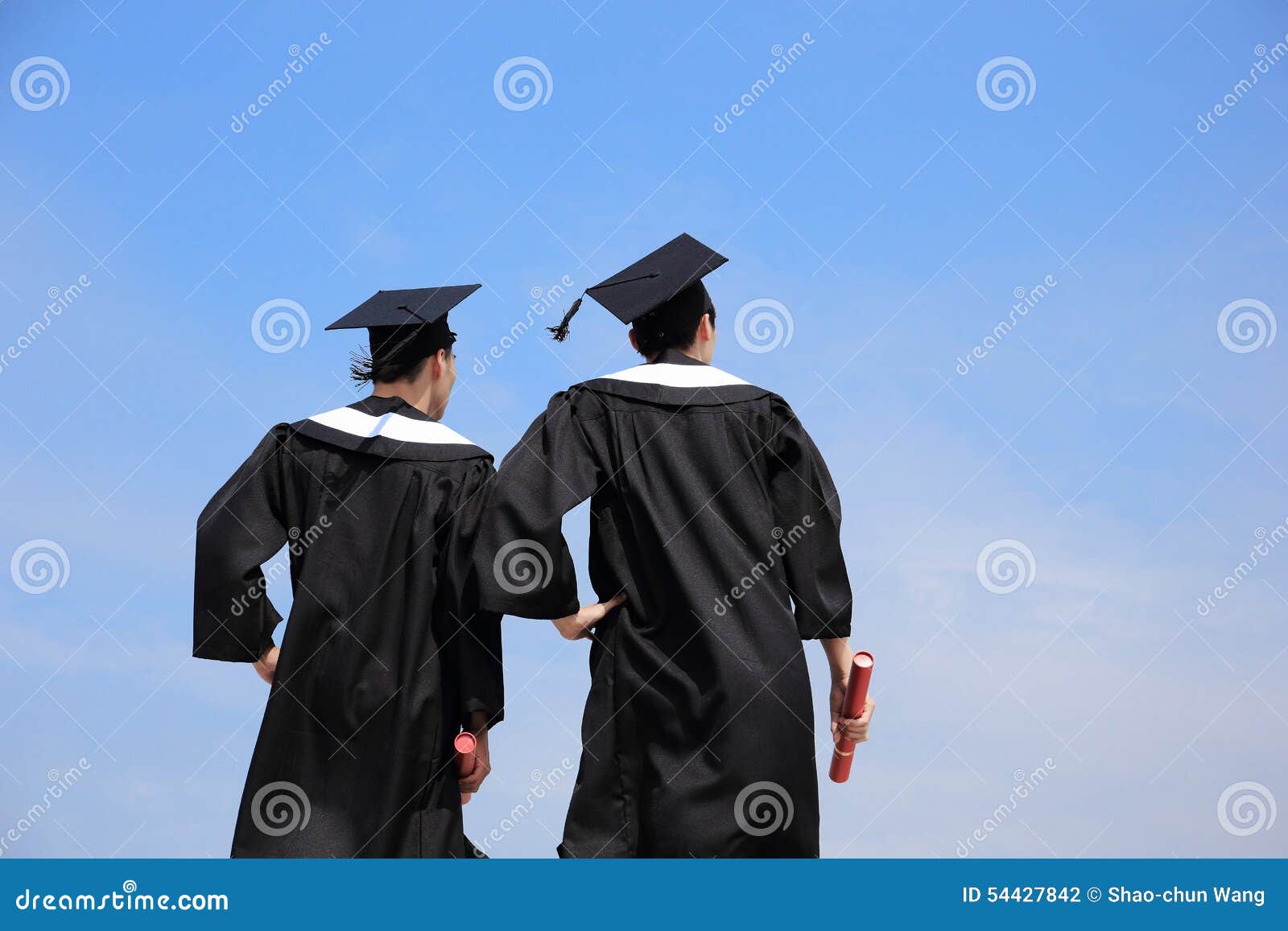 Back View of Graduates Student Stock Photo - Image of bachelor, hope ...
