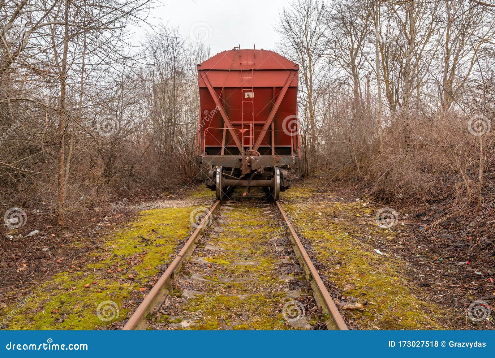 Back View of Grain Hopper on the Railway Stock Photo - Image of ...