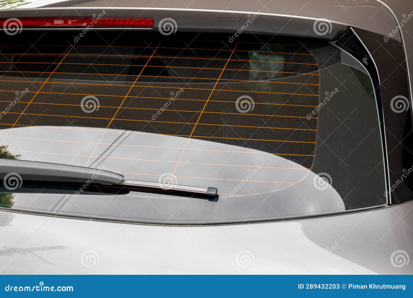 Back View of Gray Car Window for Sticker Mockup Stock Image - Image of ...