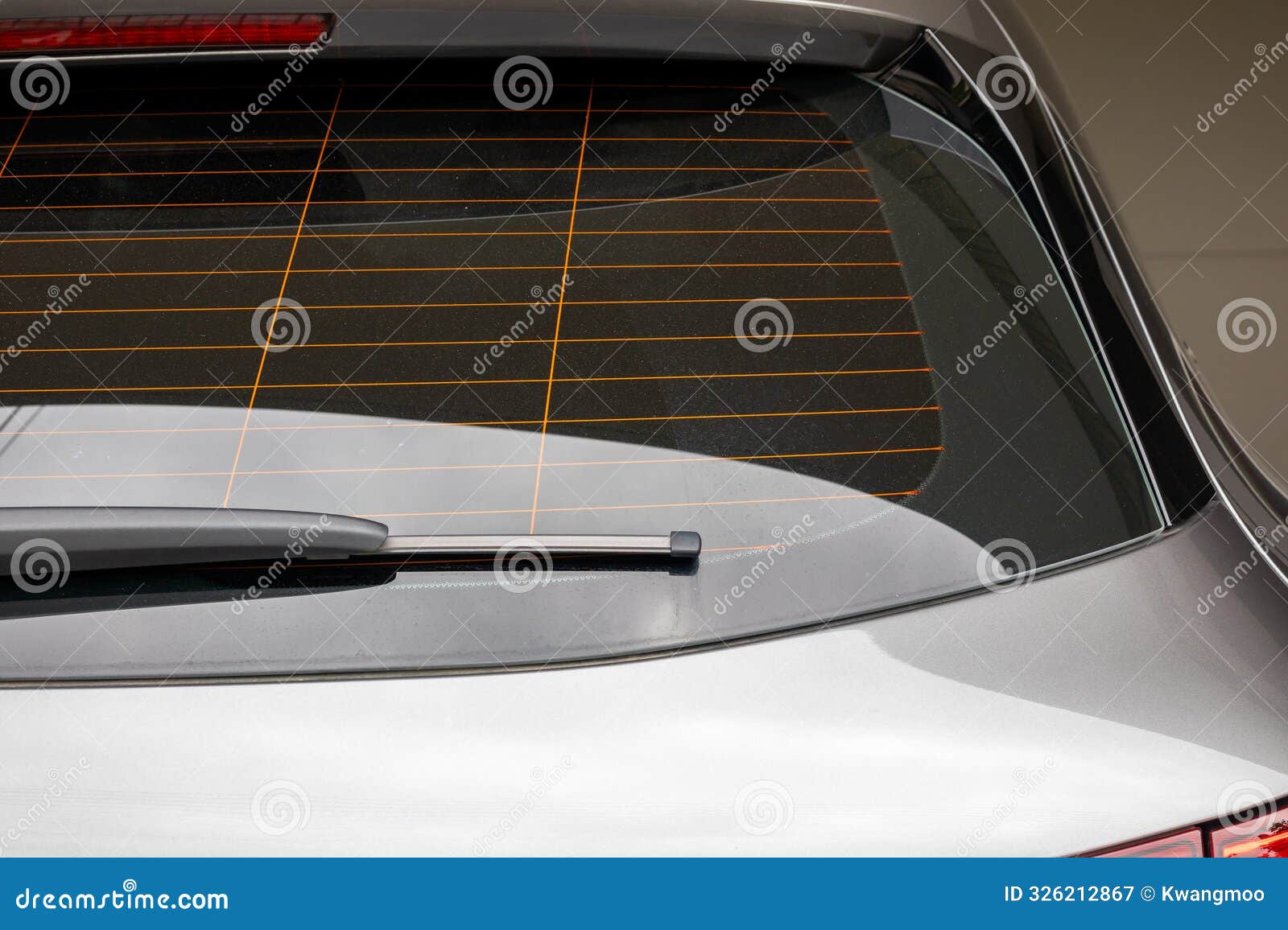 Back View of Gray Car Window for Sticker Mockup Stock Image - Image of ...