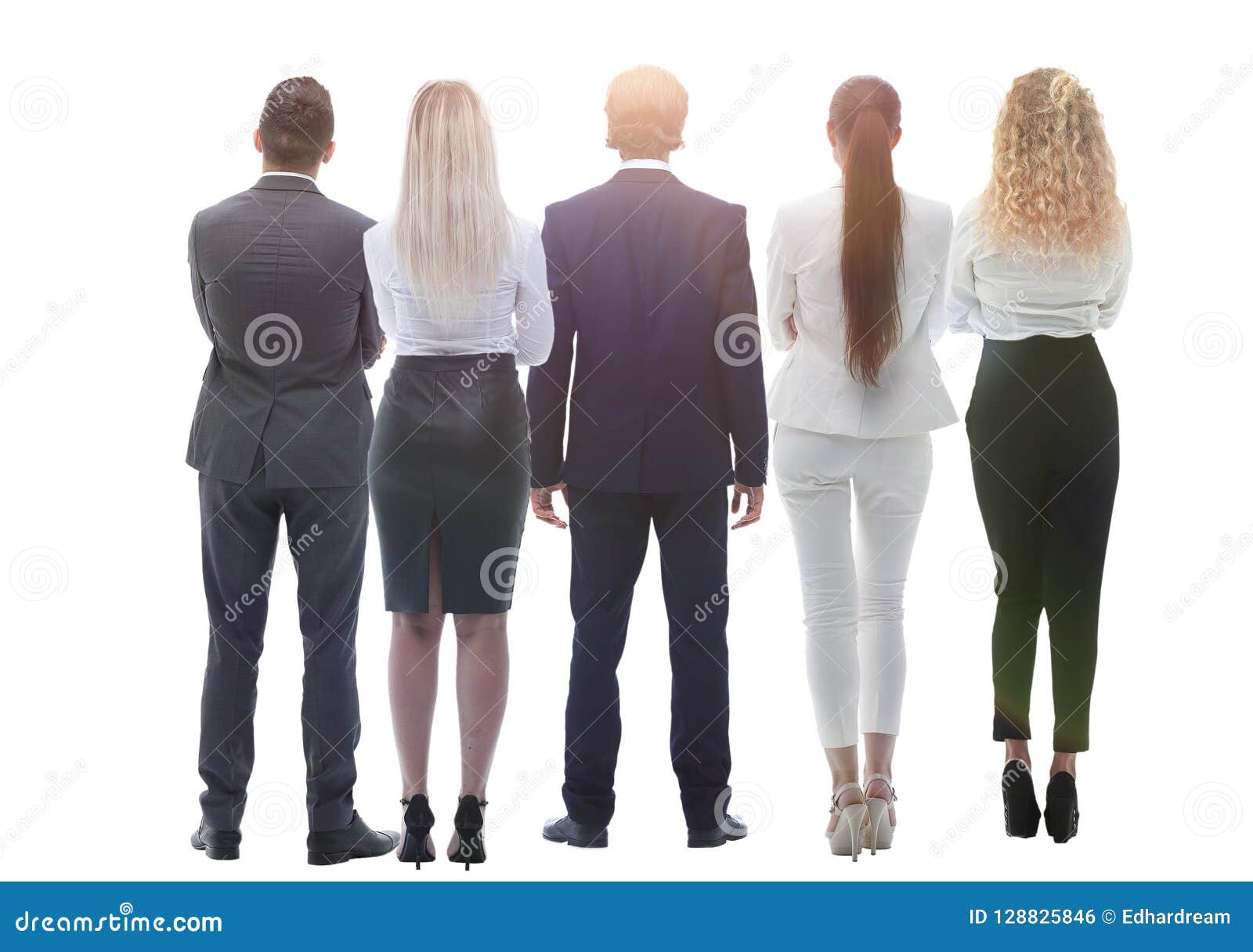 Back View Group of Business People. Rear View. Isolated Over White ... Back View Group of Business People. Rear View. Isolated Over White ...