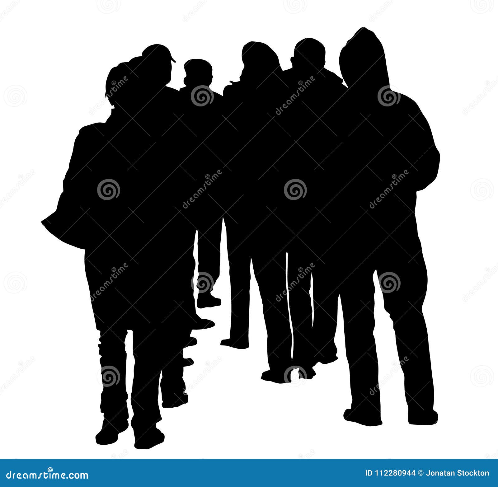 Back View Group of People Waiting in Line Vector Silhouette Stock ... Back View Group of People Waiting in Line Vector Silhouette Stock ...