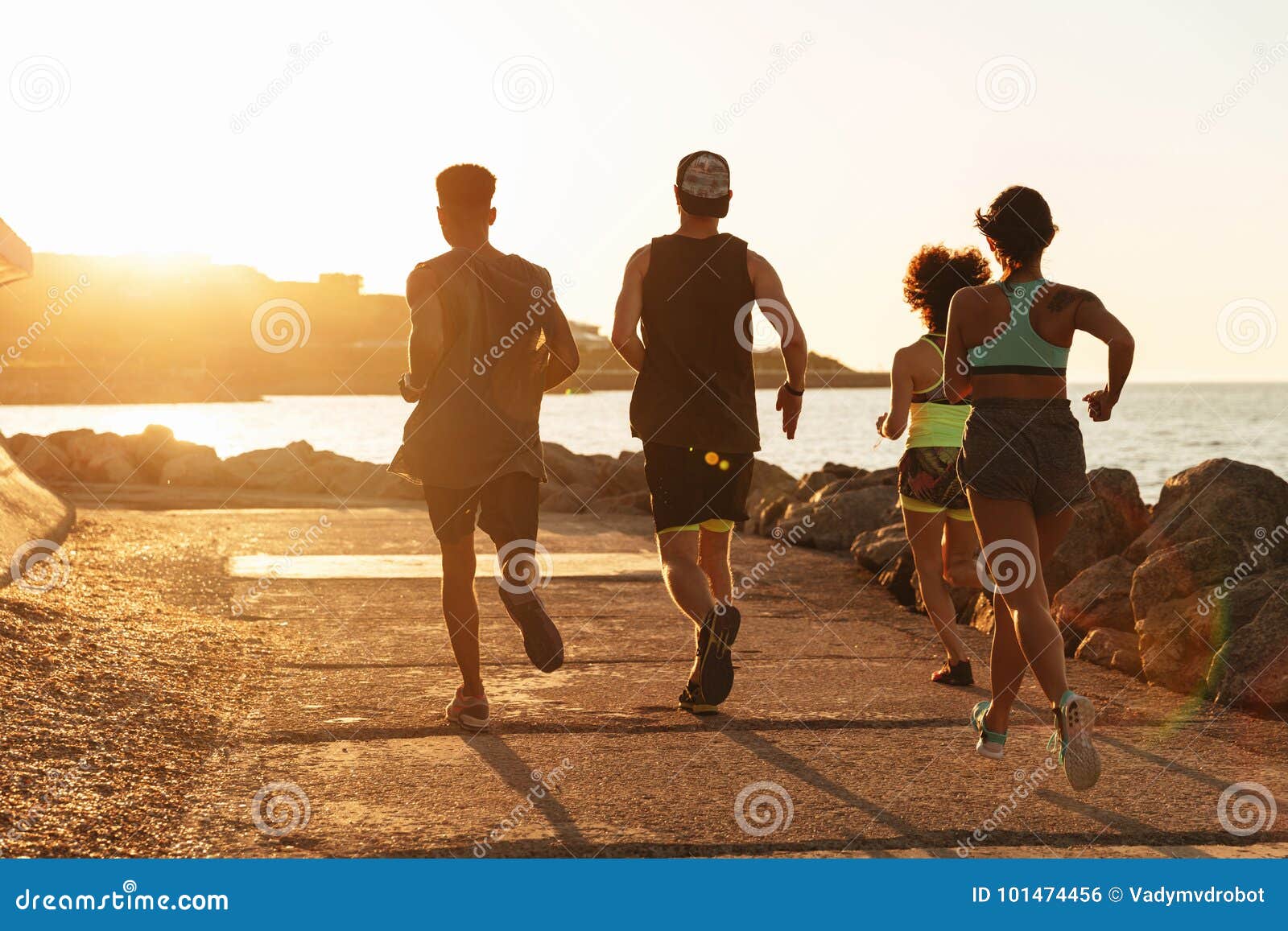 People Running Outside