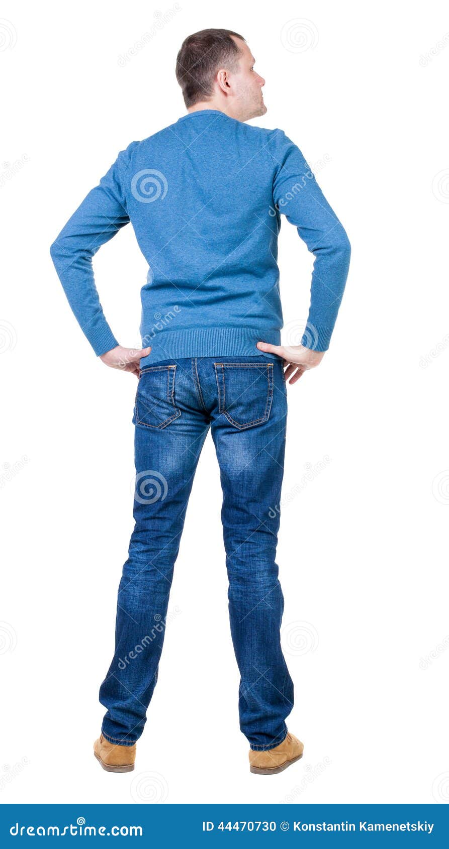 People Looking Up Back View