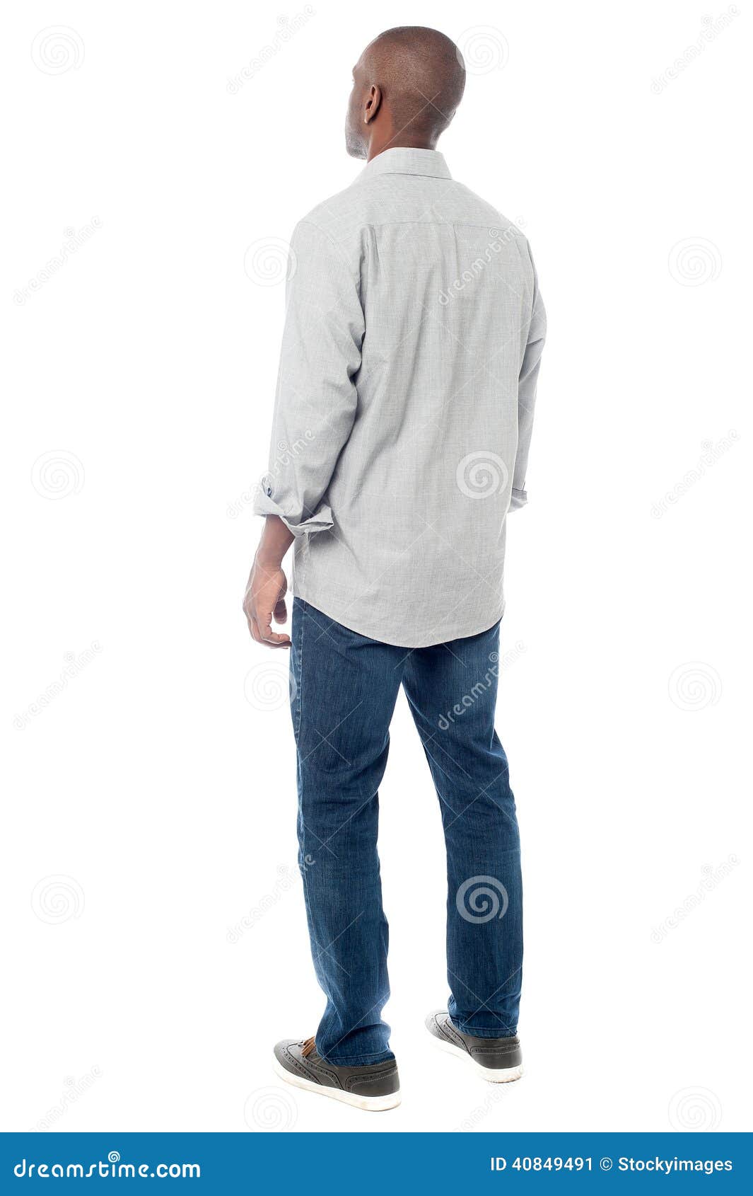 Black Man Standing Back