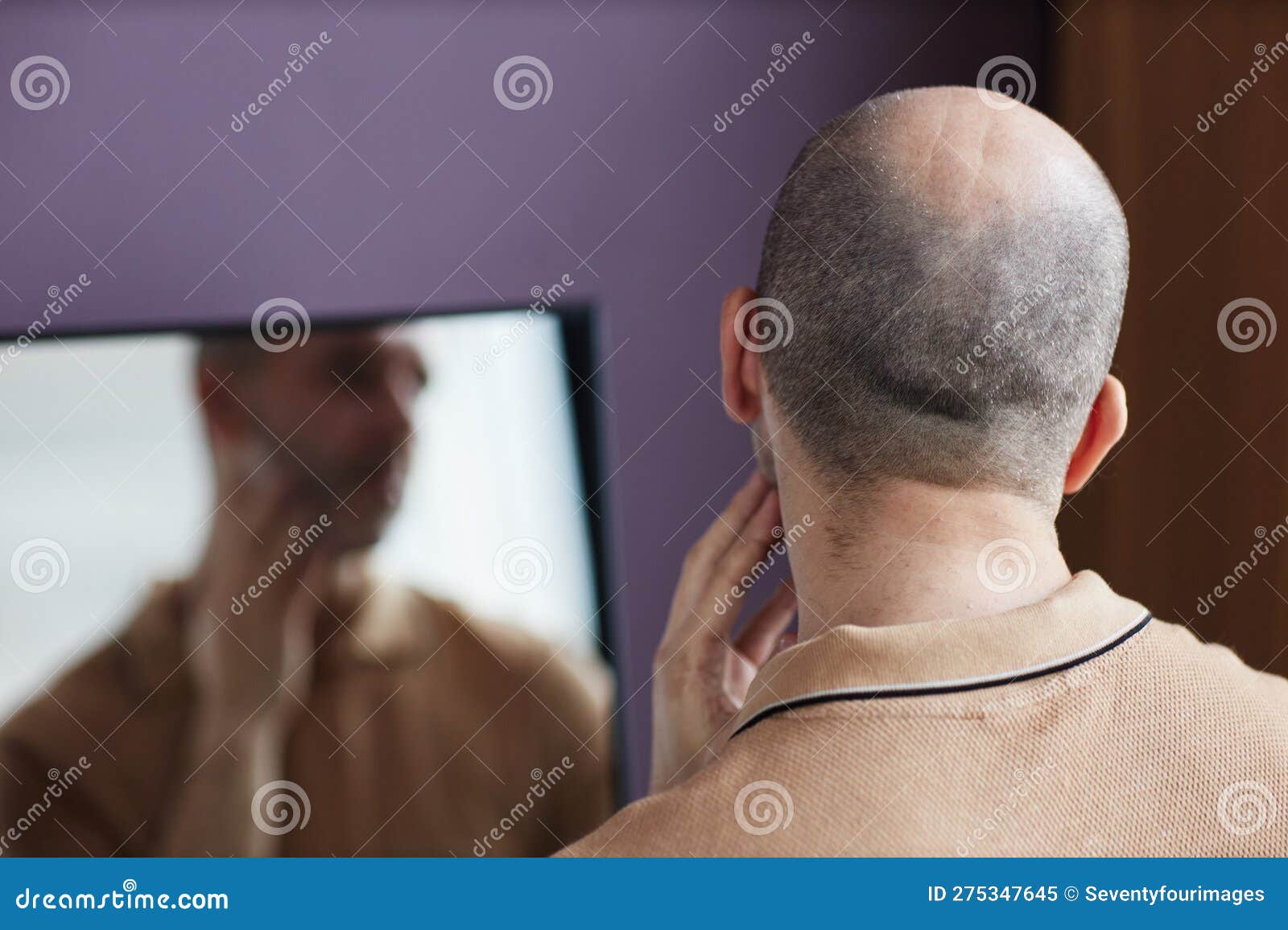 Insecure Person Looking In Mirror