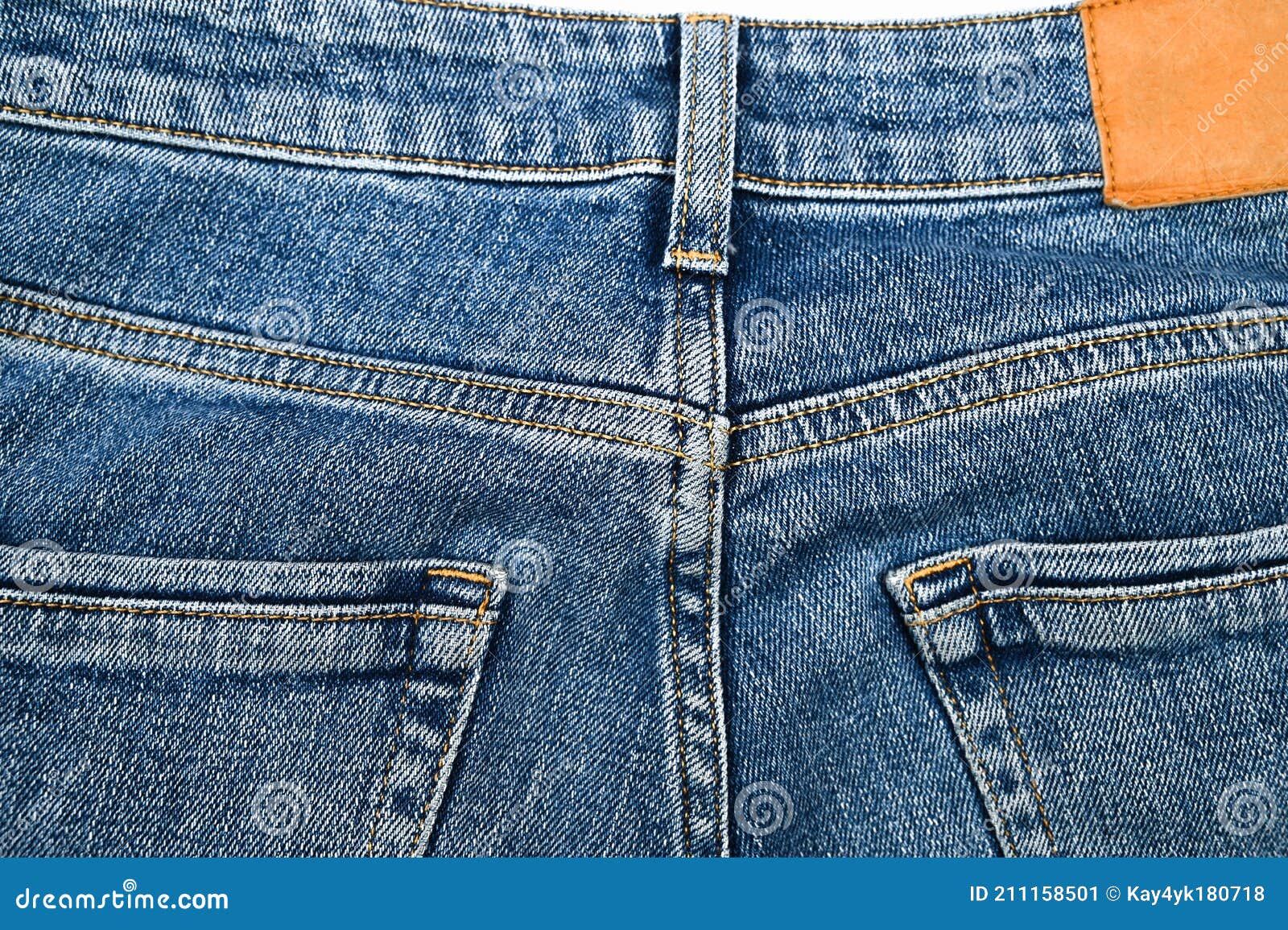 Back View of Jeans, Close Up Stock Image - Image of design, back: 211158501