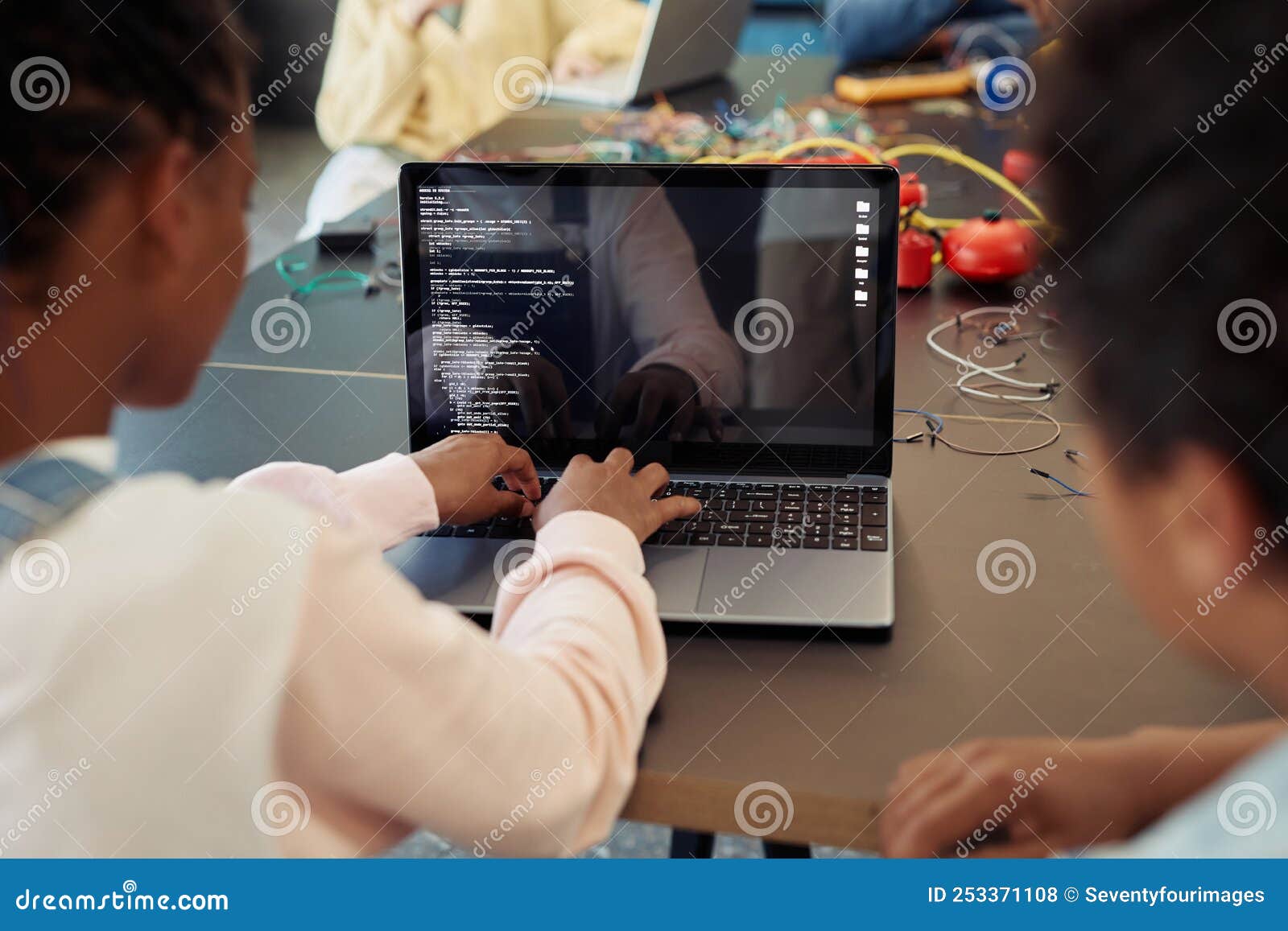 Kids Programming in Class stock photo. Image of science - 253371108