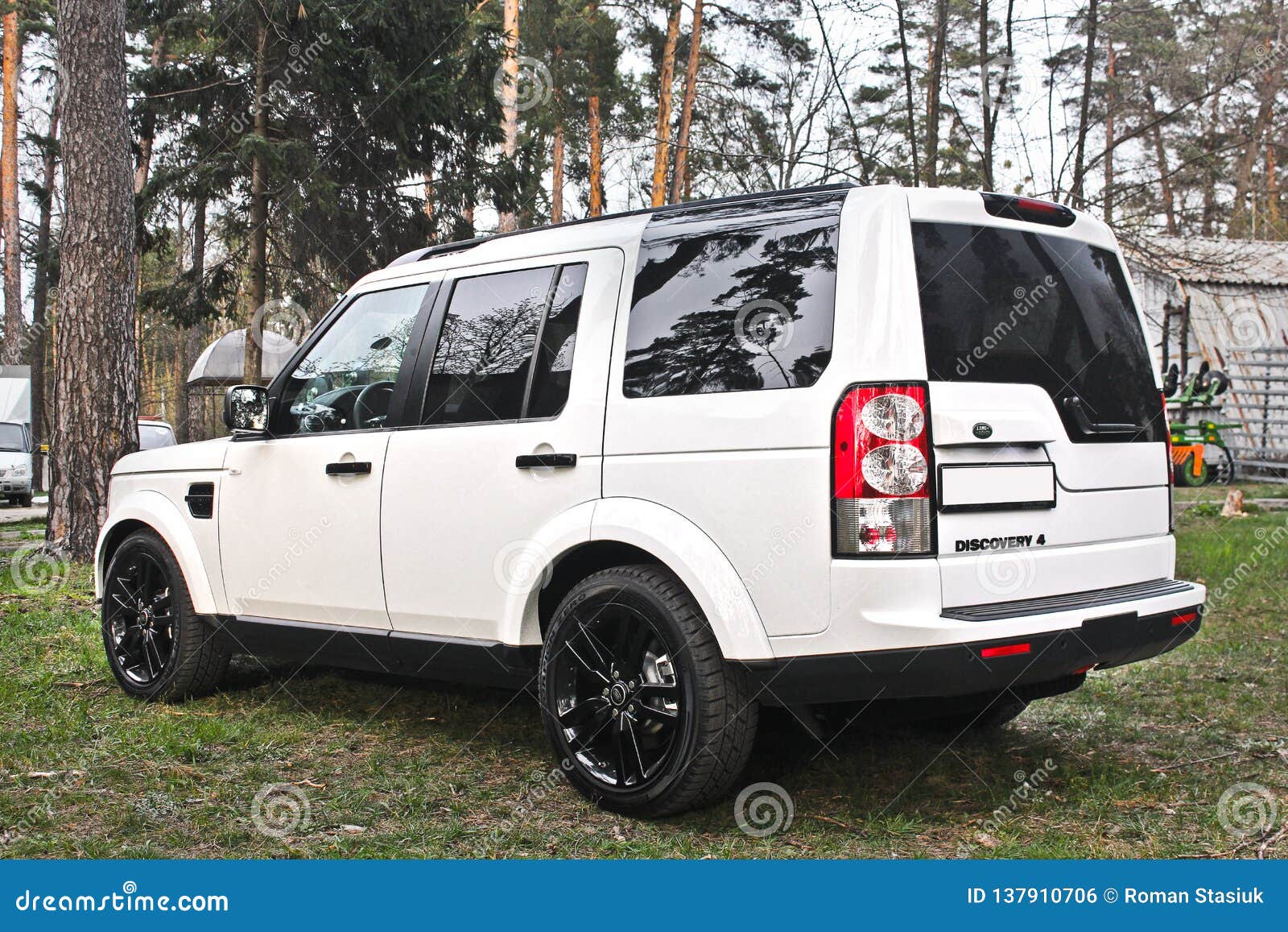 March 3, 2012, Kyiv. Ukraine. Back View Land Range Rover Discovery 4 in ...