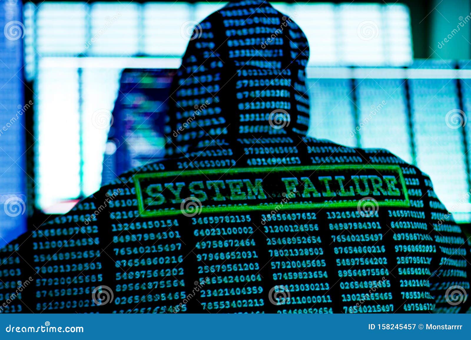 Hacker Hacking Computer Password at Night Stock Image - Image of ...