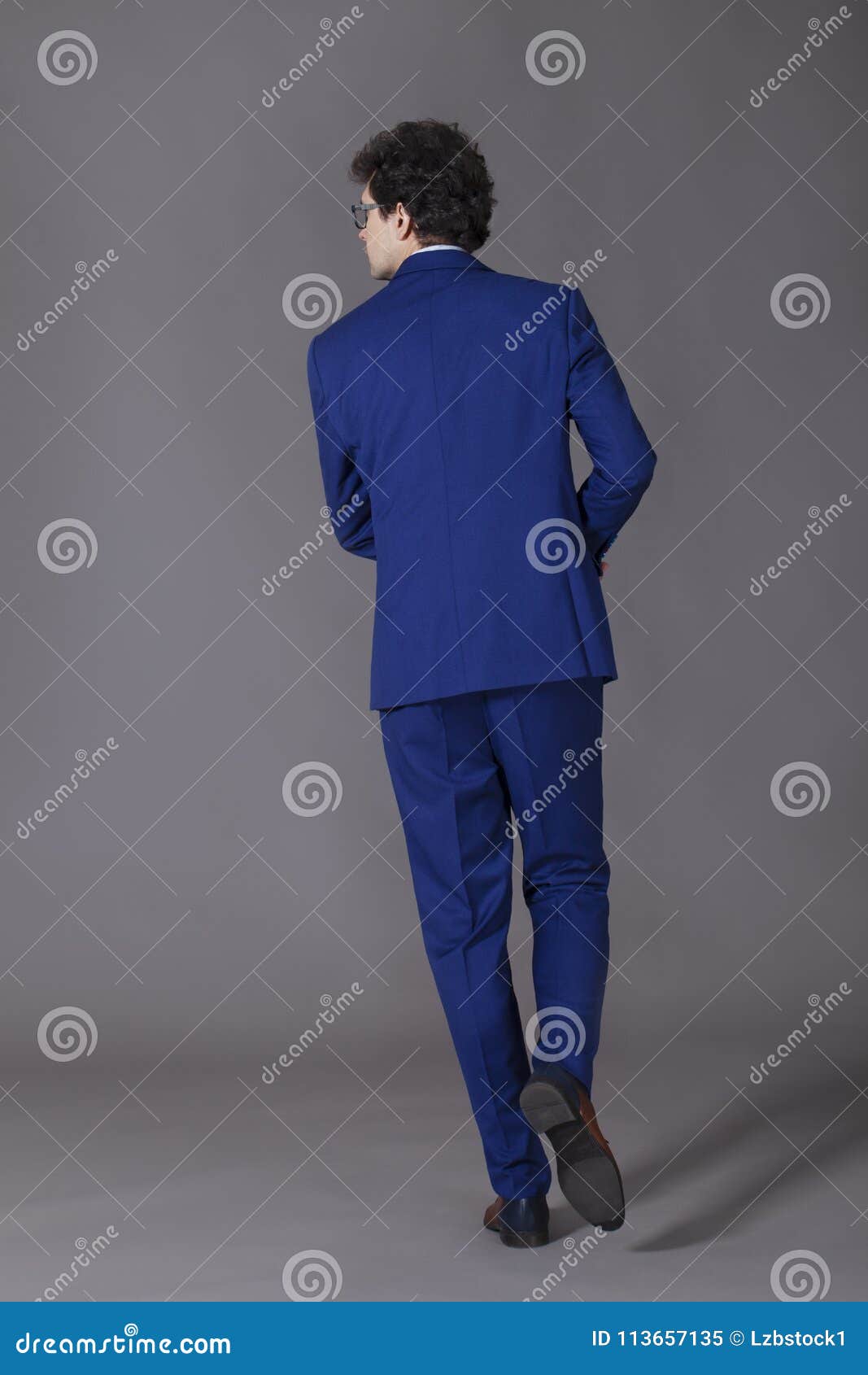 Back View of Man Looking Left Stock Image - Image of confident ...