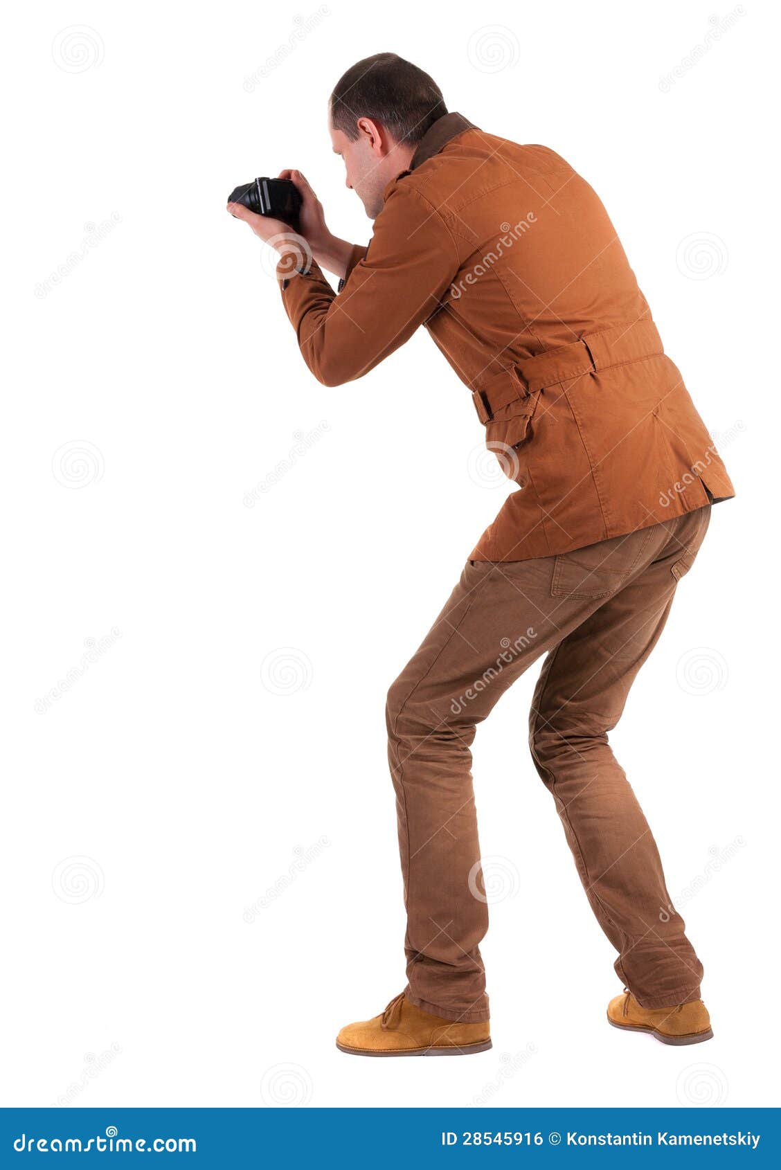 Back View of Man Photographing. Stock Photo - Image of executive, model ...