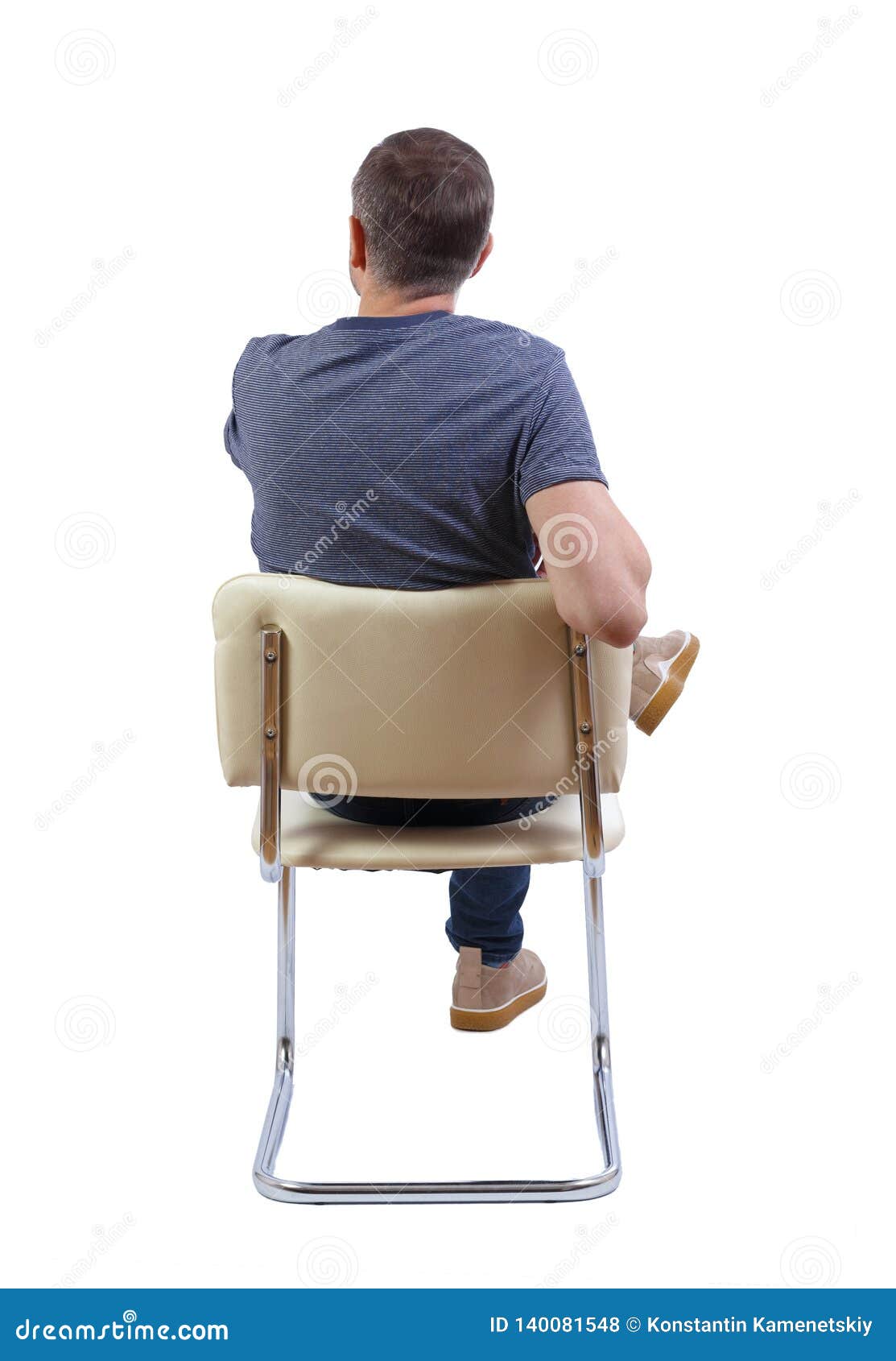 Back View of a Man Sitting on a Chair Stock Photo - Image of learning ... Back View of a Man Sitting on a Chair Stock Photo - Image of learning ...