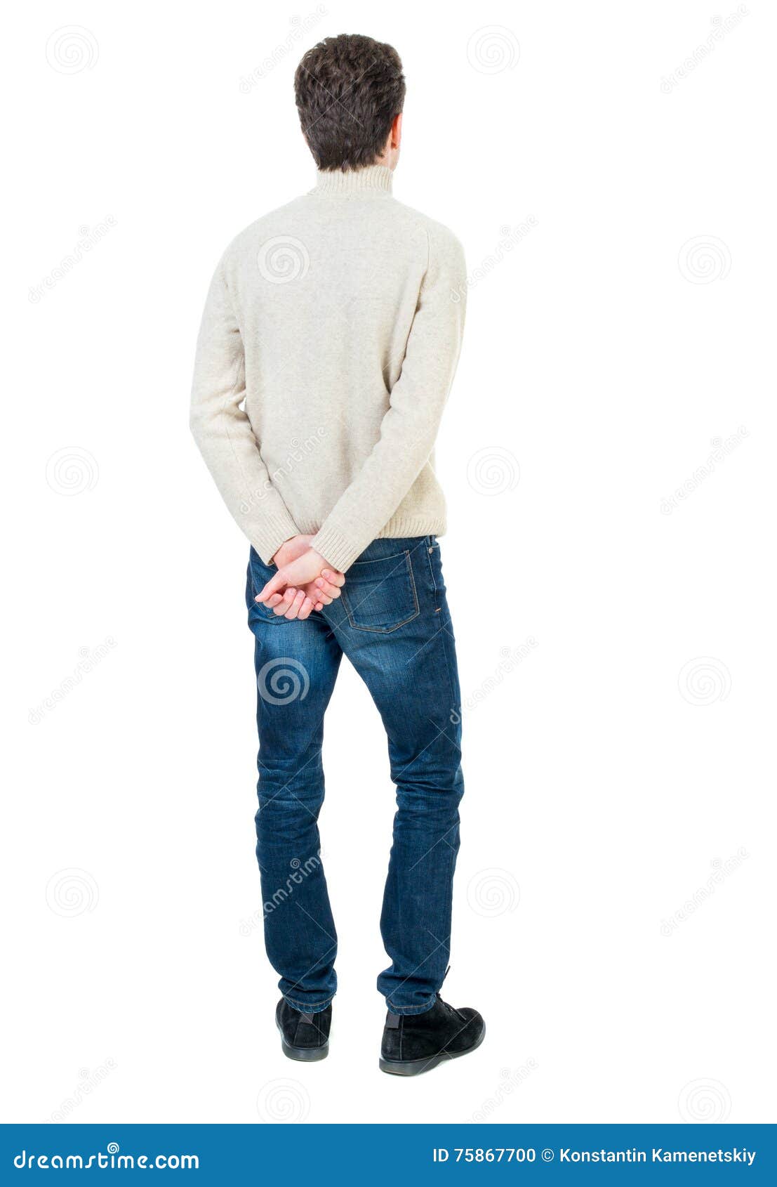 Man Sitting Back View Man Sitting Back View