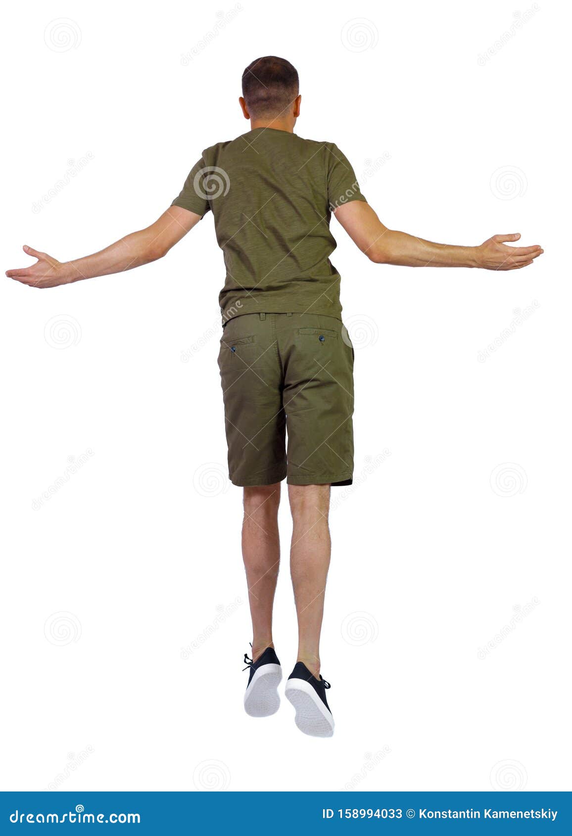 Back View of Man in Zero Gravity or a Fall Stock Image - Image of ...